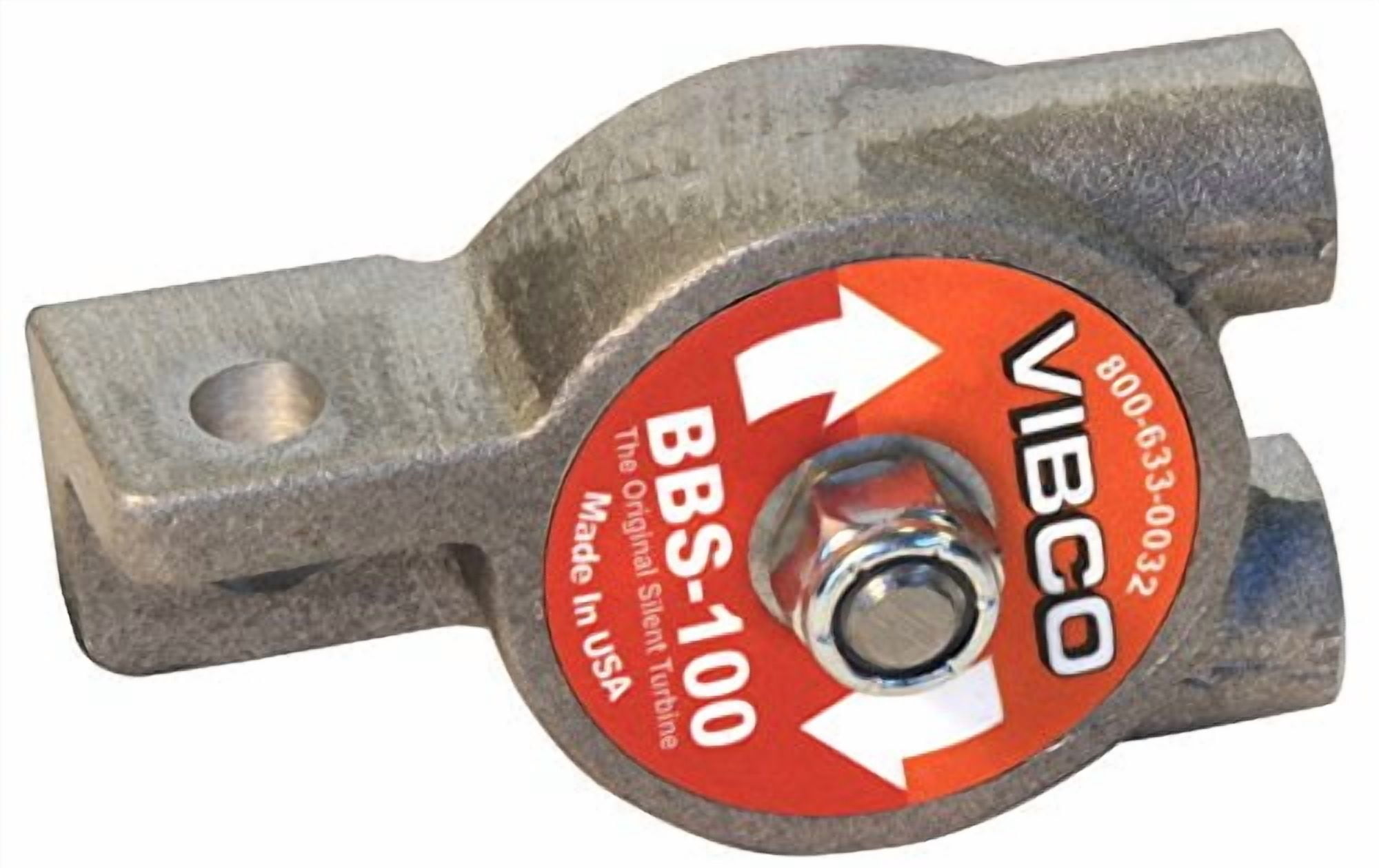 Vibco BBS-100 Silent Pneumatic Turbine Vibrator, 20 lb. Force, 12000 ...