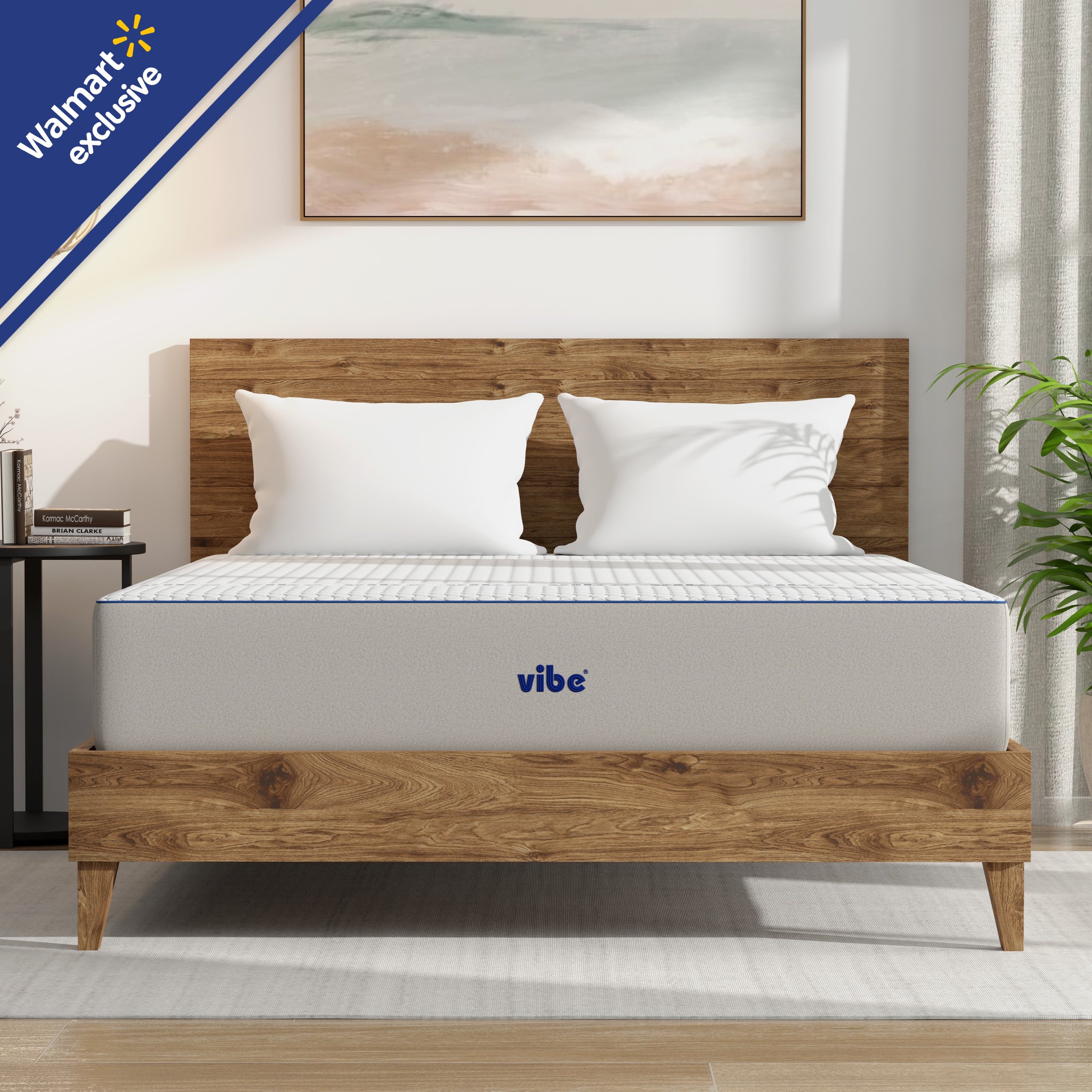 Vibe 11" Cooling Gel Memory Foam Mattress, Medium Plush, Queen ...