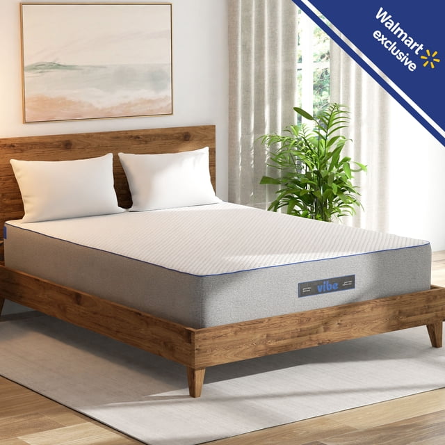 Vibe 11" Cooling Gel Memory Foam Mattress, Medium Plush, Queen ...