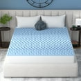 Vibe 2” Cool Pod Convoluted Gel Memory Foam Mattress Topper, Full ...