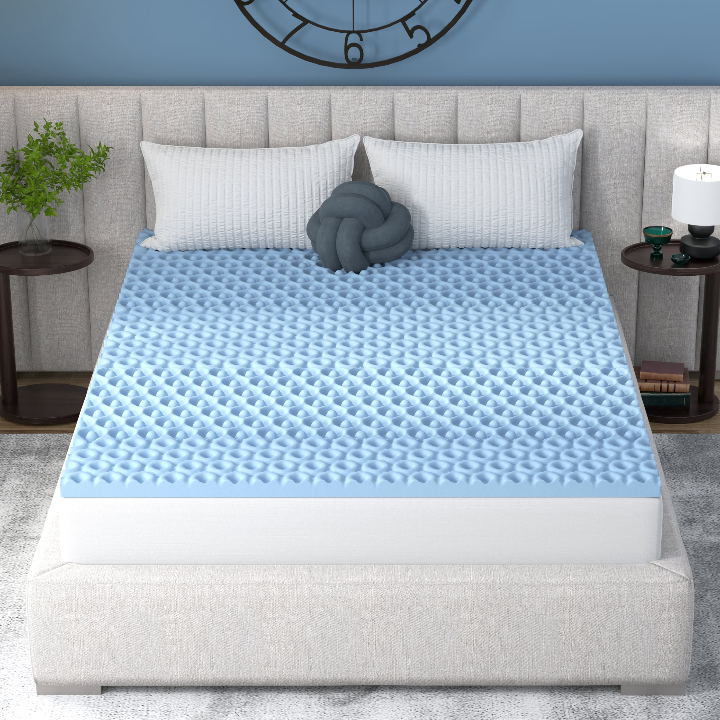 Free Shipping! Vibe 2” Cool Pod Convoluted Gel Memory Foam Mattress ...