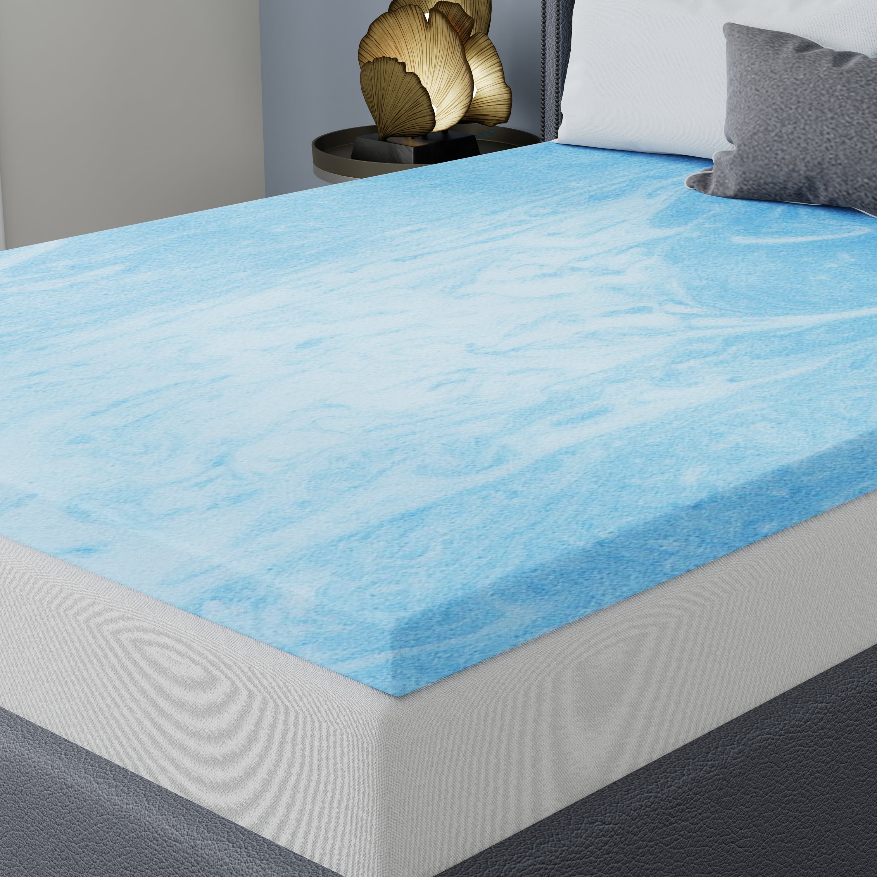 Vibe 3” Gel Swirl Memory Foam Mattress Topper, King - Walmart.com