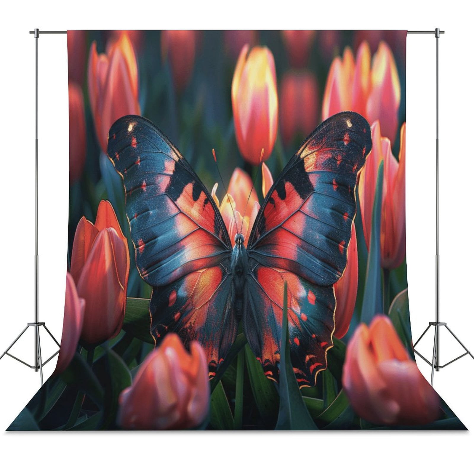 Vibe Blooming Tulips Backdrop Background for Photography Photo Booth ...