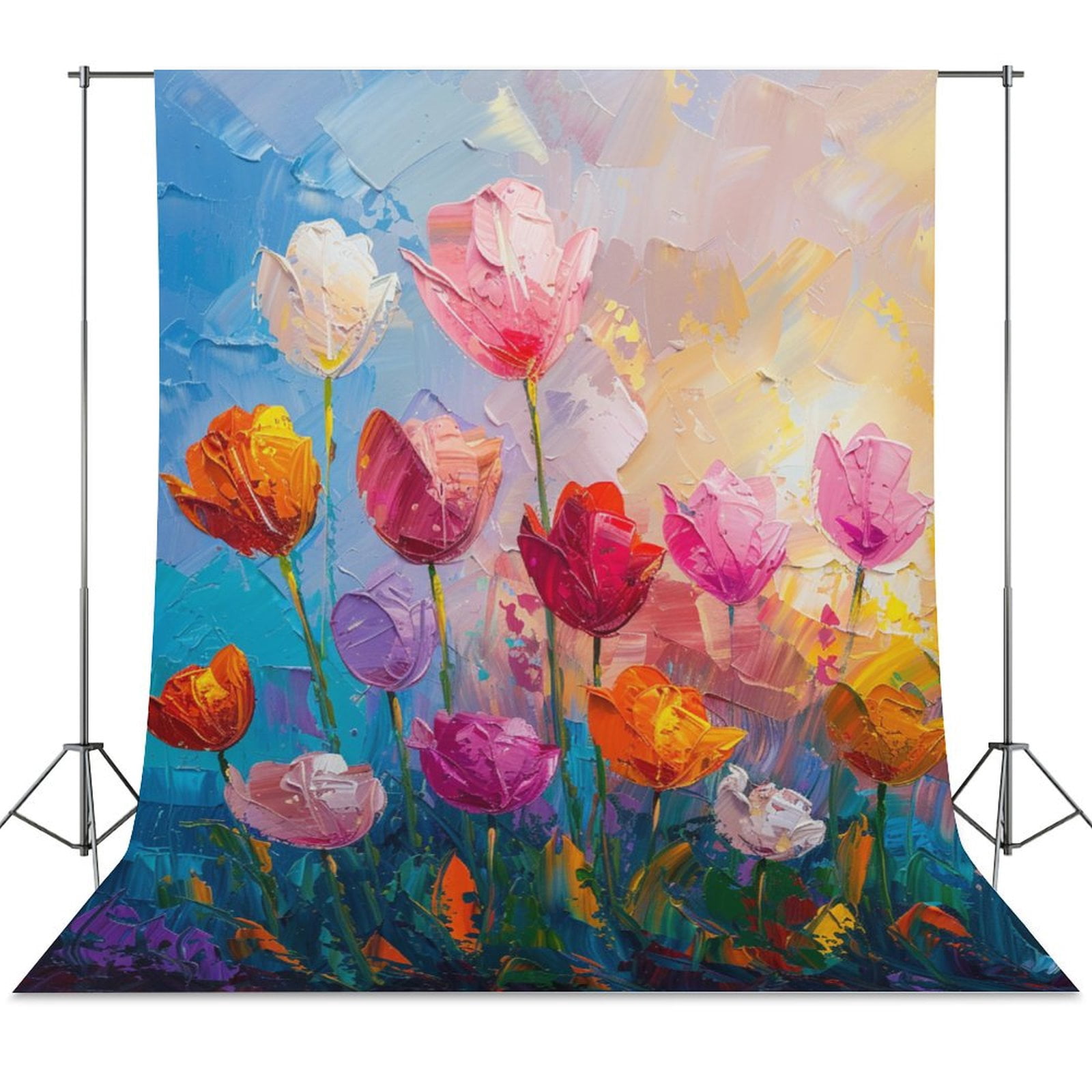Vibe Blooming Tulips Backdrop Background for Photography Photo Booth ...