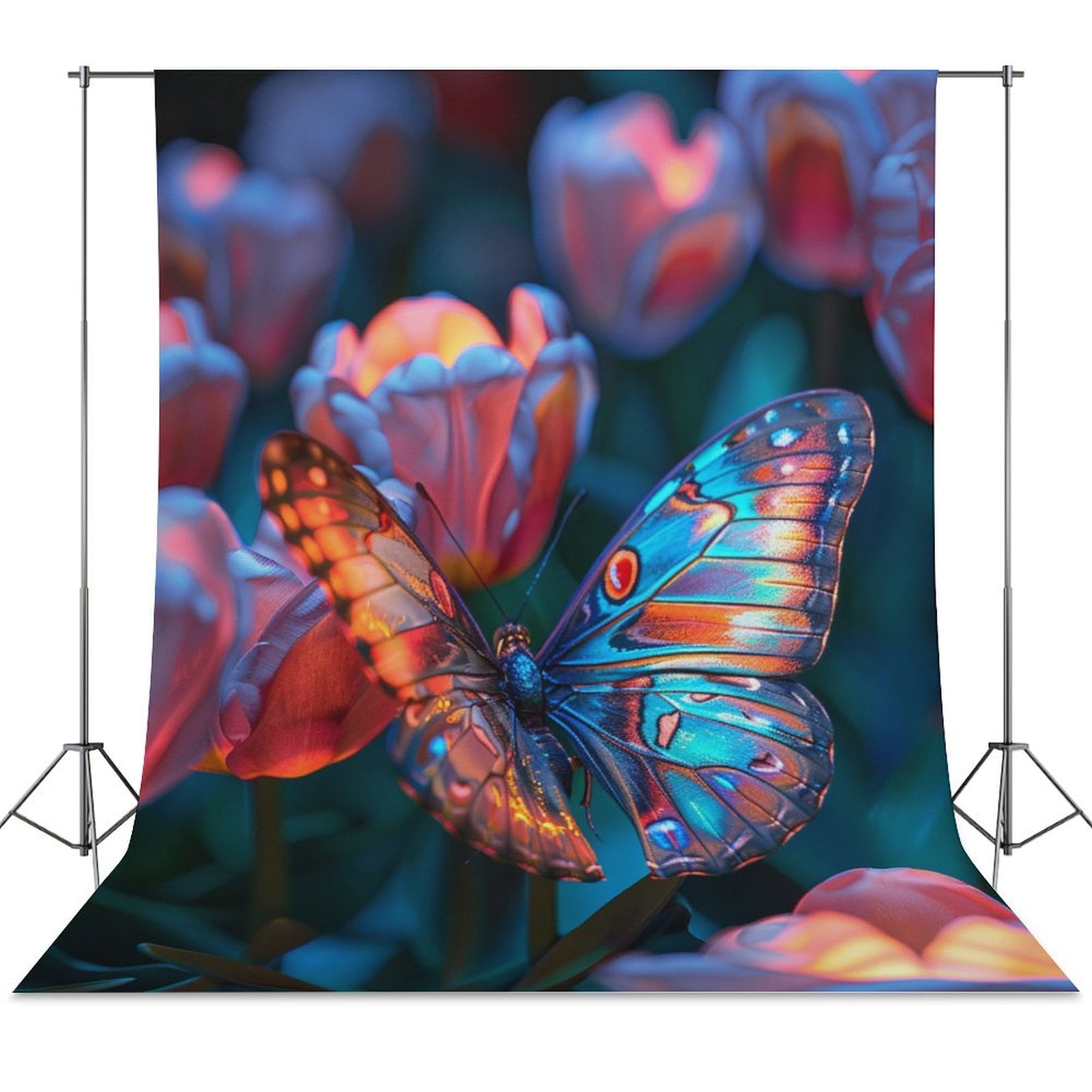 Vibe Blooming Tulips Backdrop Background for Photography Photo Booth ...