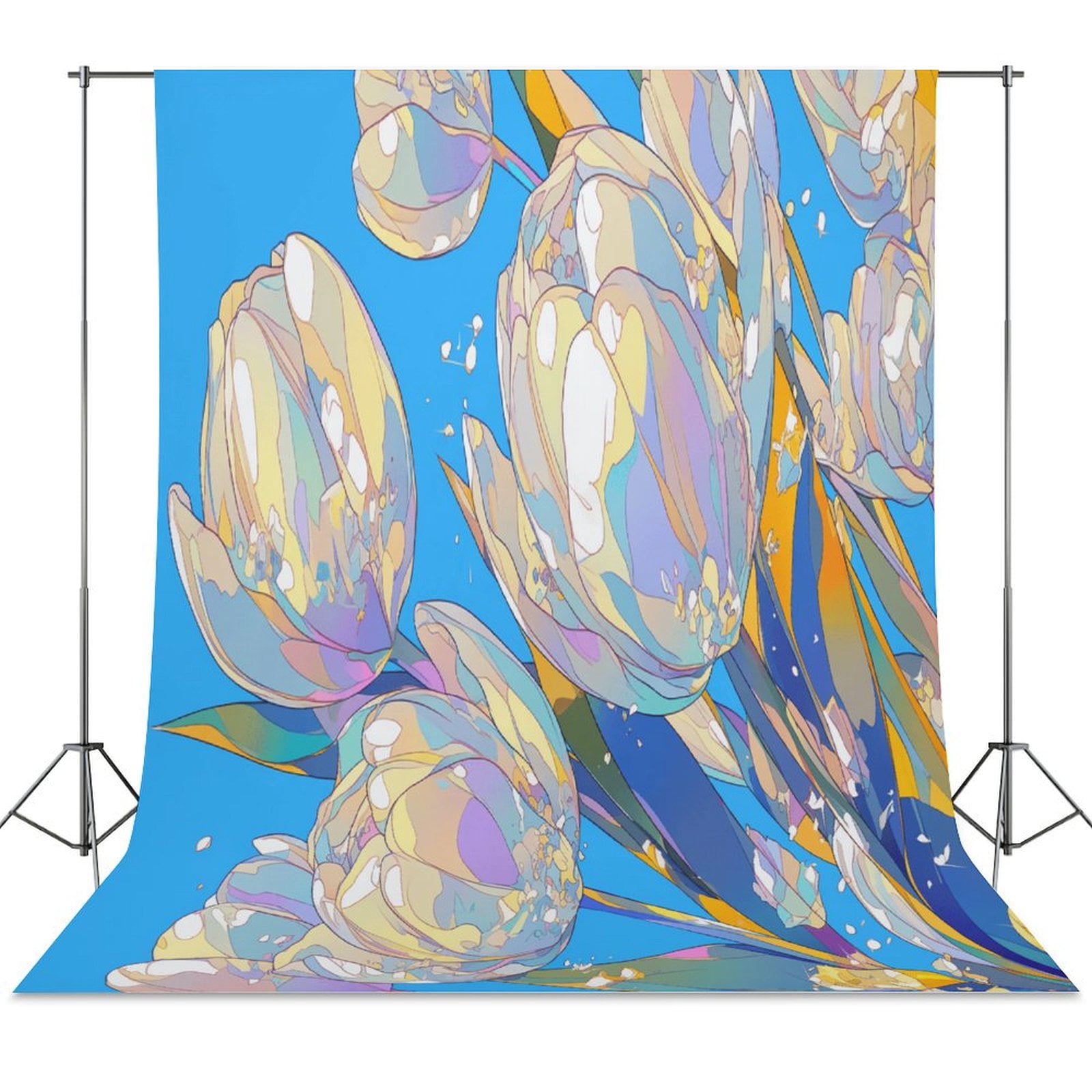 Vibe Blooming Tulips Backdrops for Photography for Party Backdrop ...
