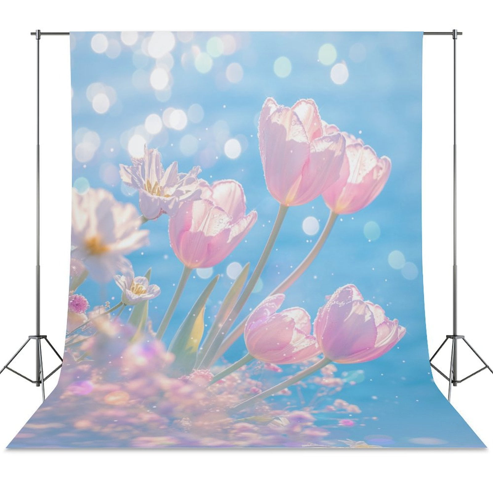 Vibe Blooming Tulips Backdrops for Photography for Party Backdrop ...