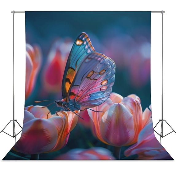 Vibe Blooming Tulips Backdrops for Photography for Party Backdrop ...