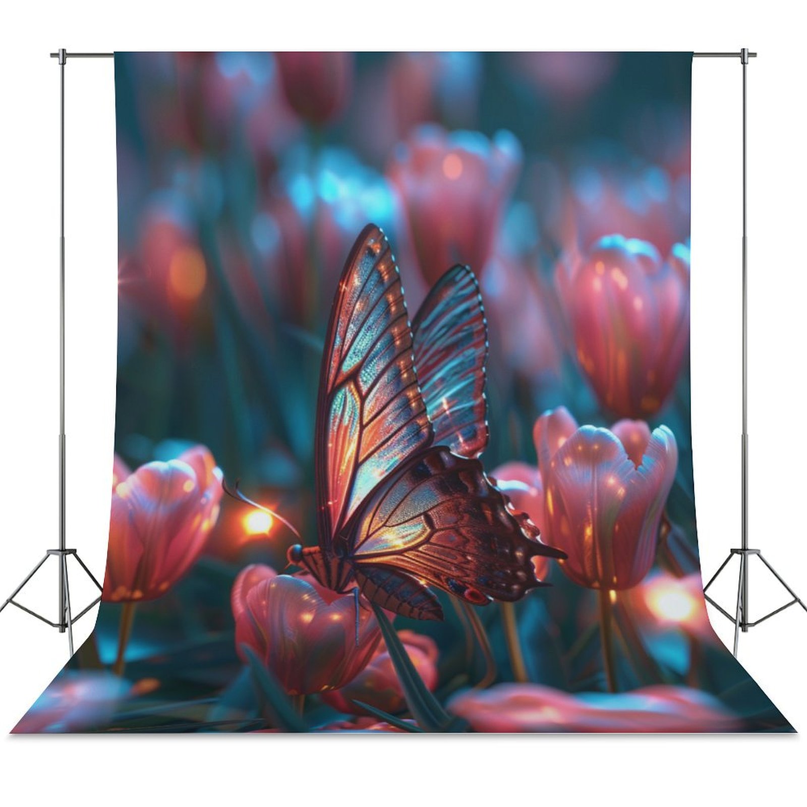 Vibe Blooming Tulips Backdrops for Photography for Party Backdrop ...