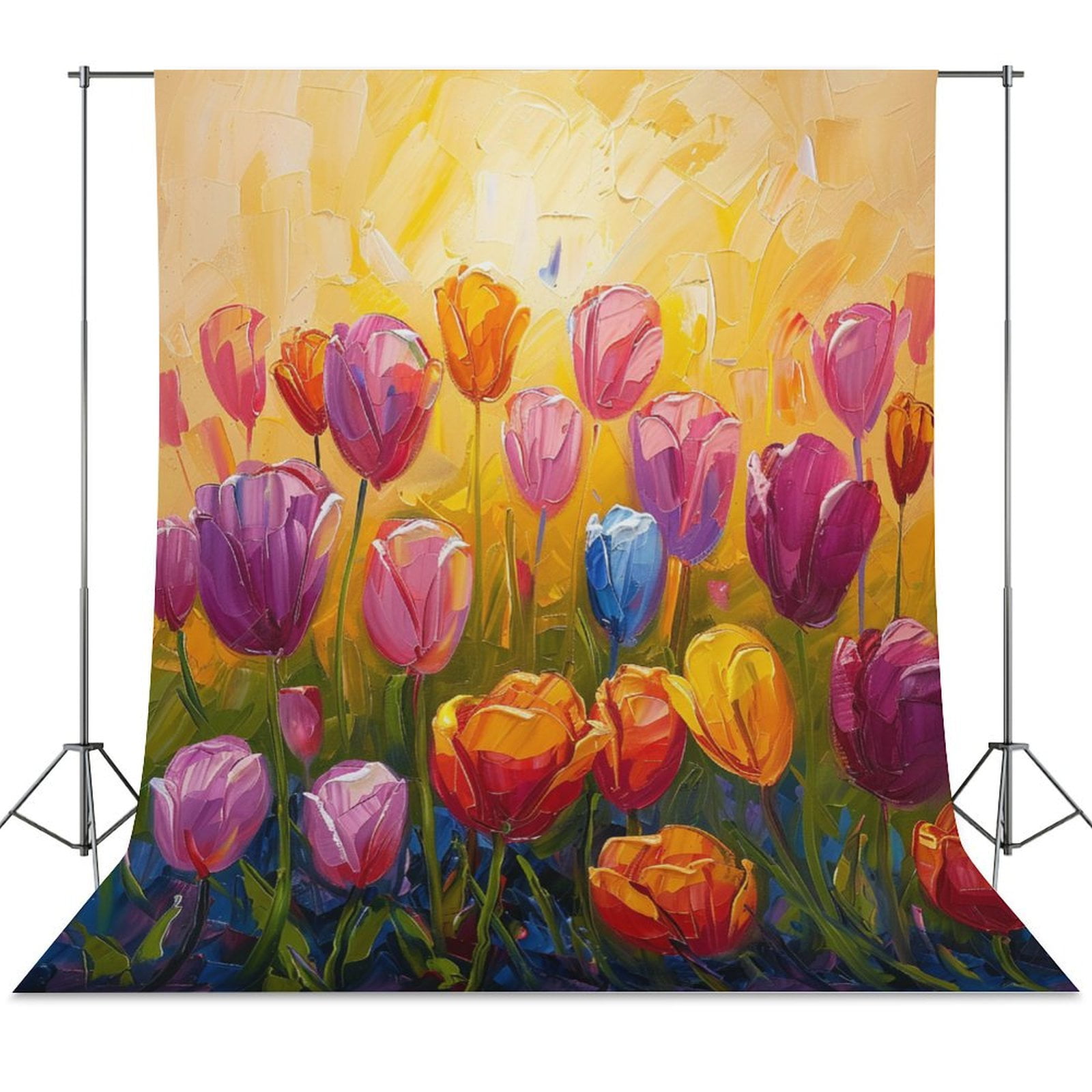 Vibe Blooming Tulips Backdrops for Photography for Party Backdrop ...