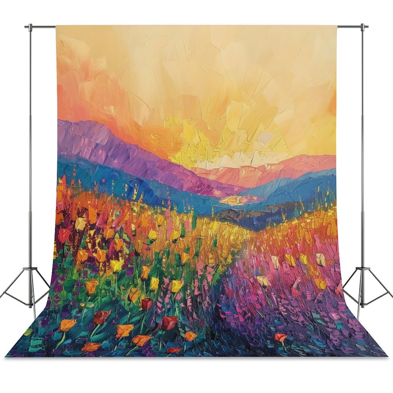 Vibe Blooming Tulips Spring Wall Backdrop Background Floral Backdrops ...