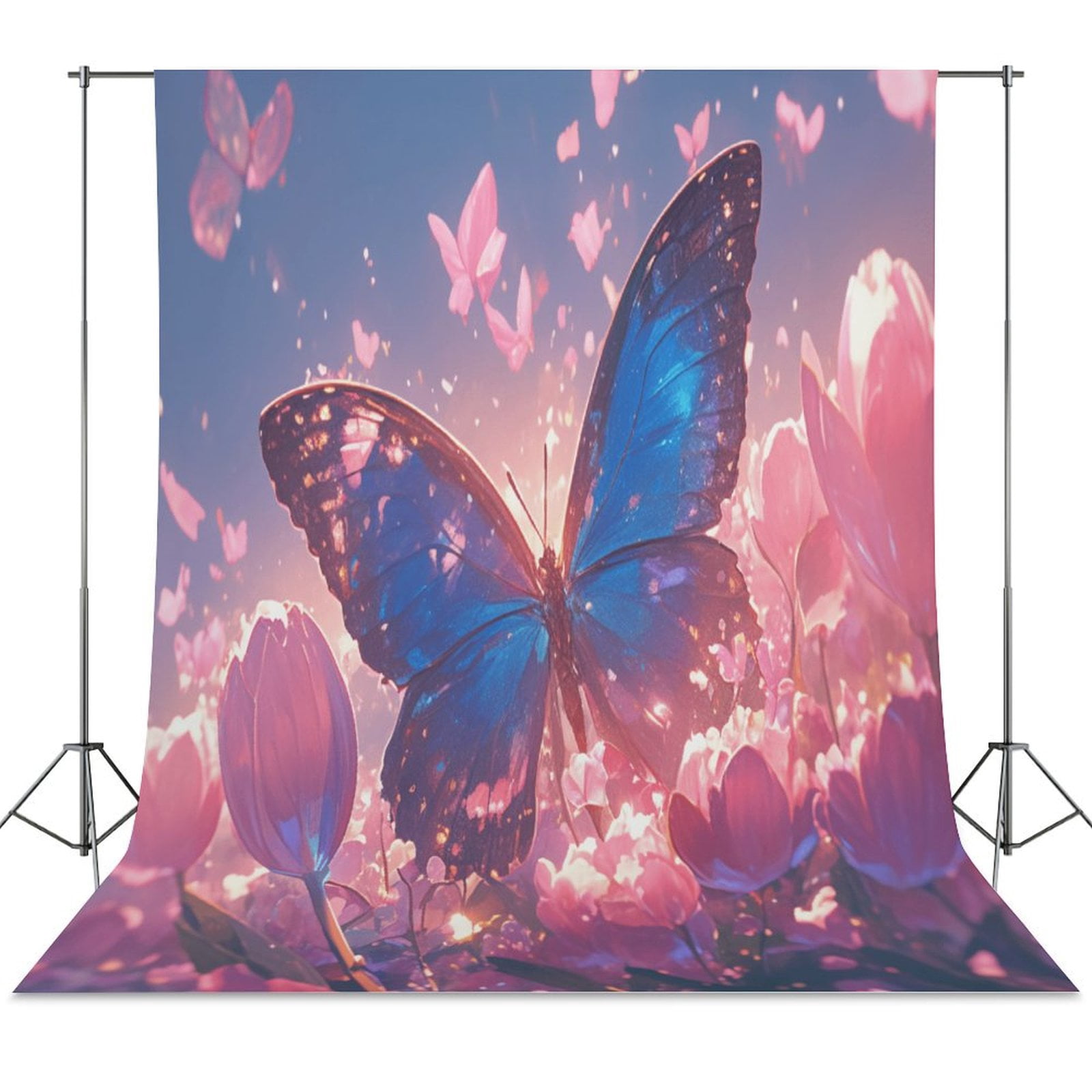 Vibe Blooming Tulips Spring Wall Backdrop Background Floral Backdrops ...