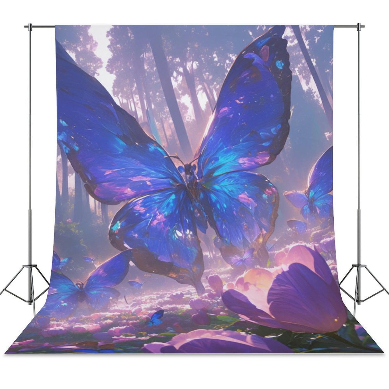 Vibe Blooming Tulips Spring Wall Backdrop Background Floral Backdrops ...