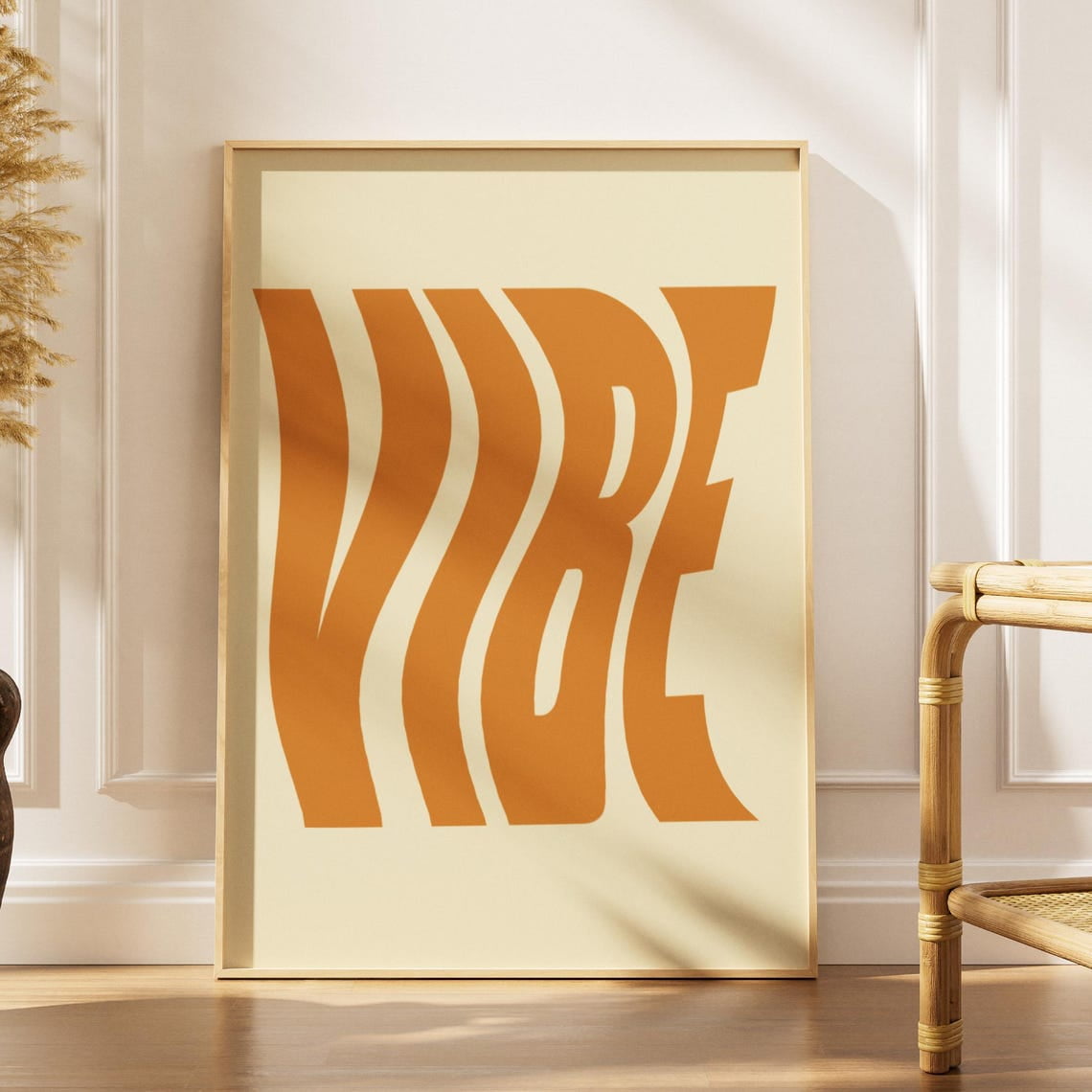 Vibe Retro Typography Art, Vintage Style Poster, Available In 4 Colors ...