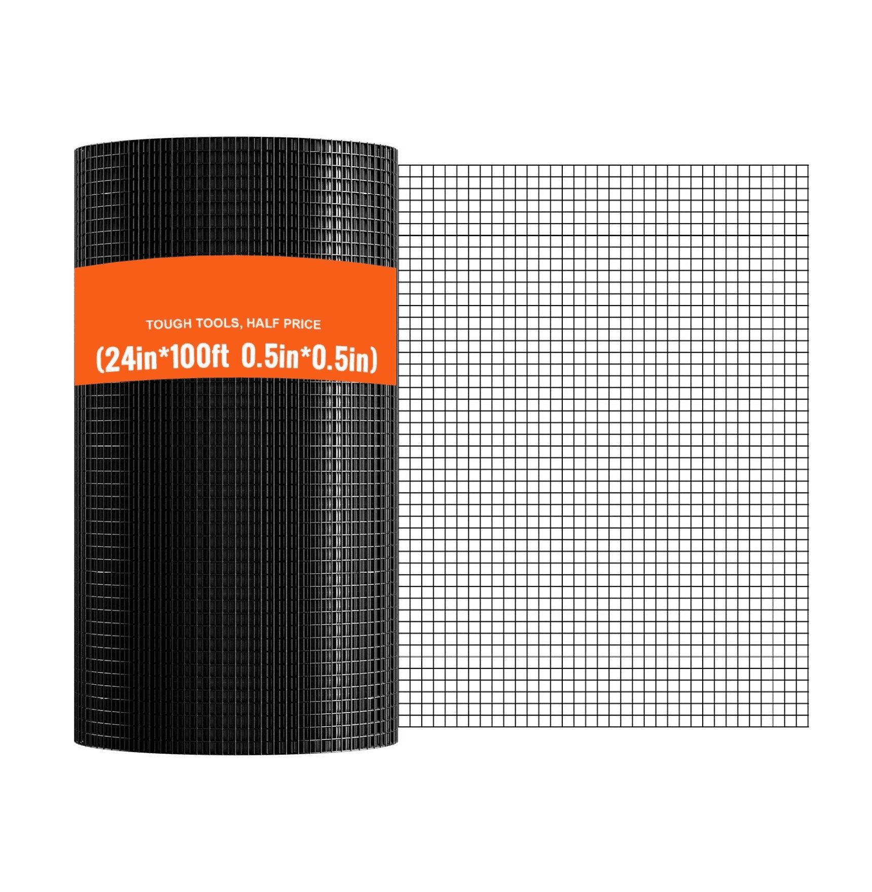 VibeVerse Hardware Cloth, 24'' x 100' Galvanized Wire Mesh Roll, 19 ...