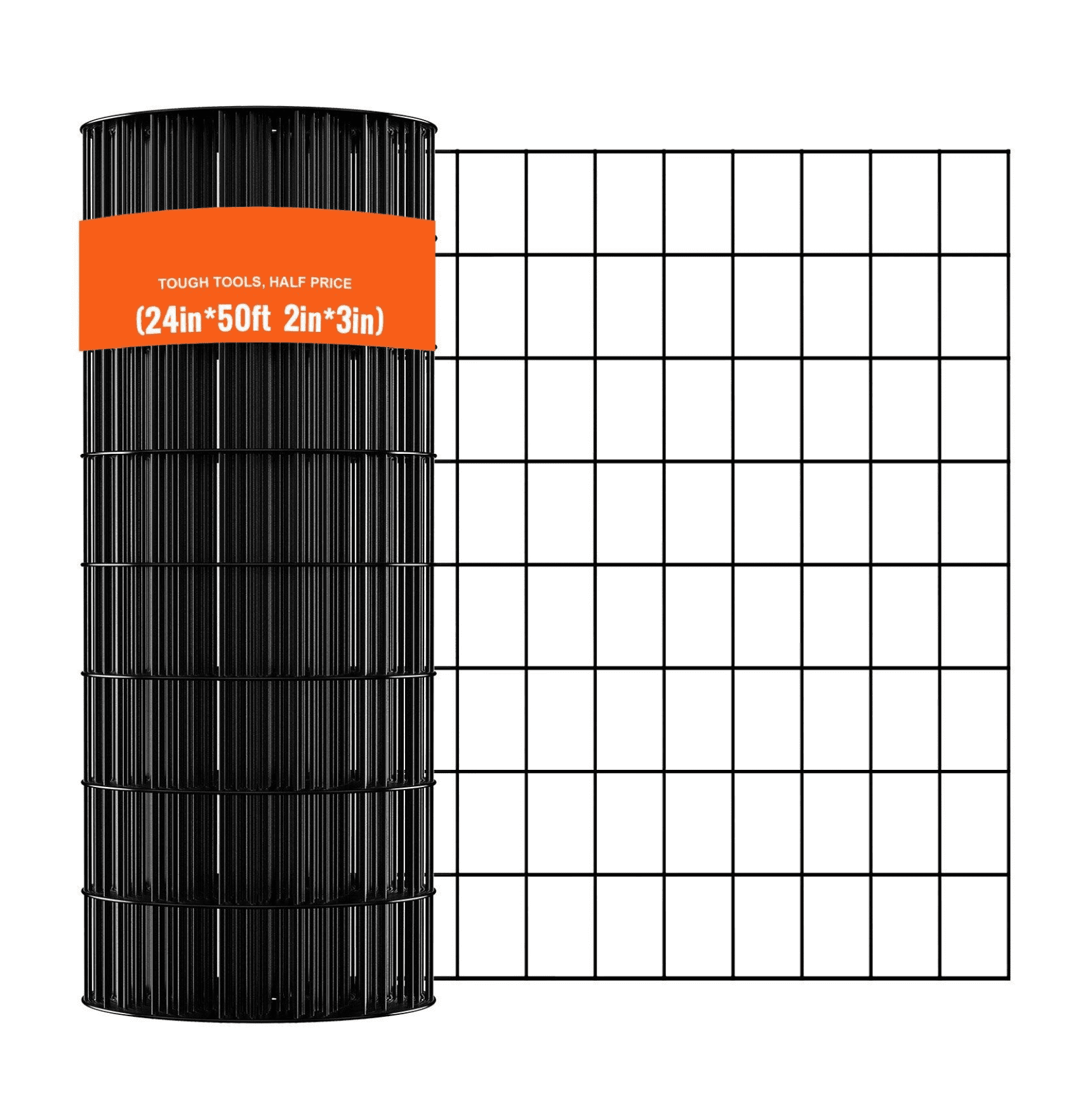 VibeVerse Hardware Cloth, 24'' x 50' Galvanized Wire Mesh Roll, 16 ...