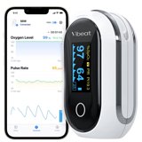 Vibeat Fingertip Pulse Oximeter, Rechargeable Oxygen Meter, Heart Rate ...