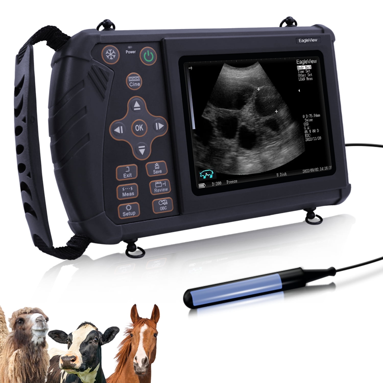 Wellue S1 Livestock Pregnancy Detection Scanner w Rectal Probe for Home ...