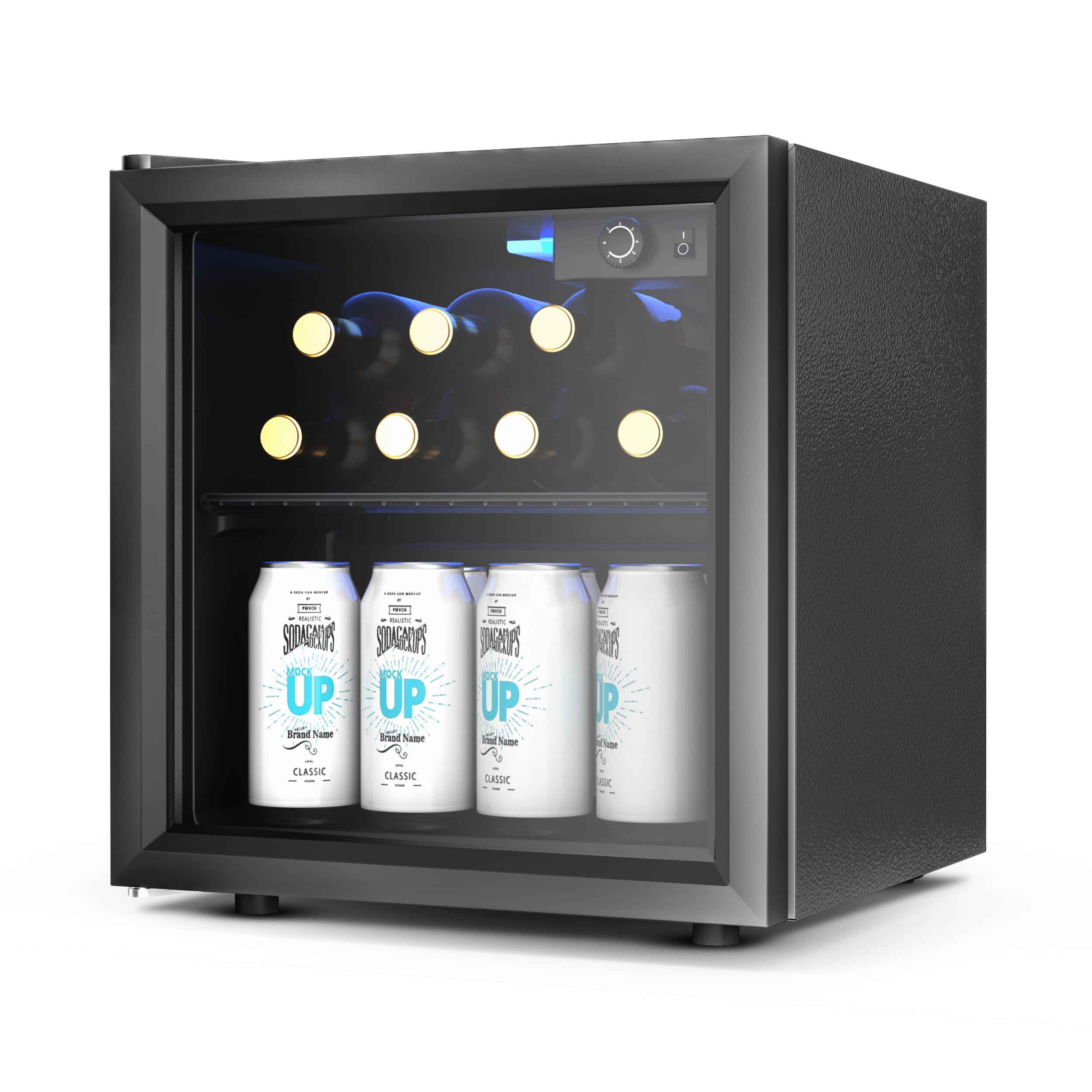 Vibekio Wine Cooler/Cabinet BeverageRefrigerator Small Mini Wine Cellar ...