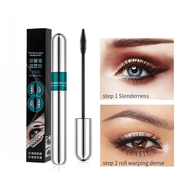 Lingouzi Vibely Mascara, 5x Longer Washable 2-in-1 4D Silk Fiber ...