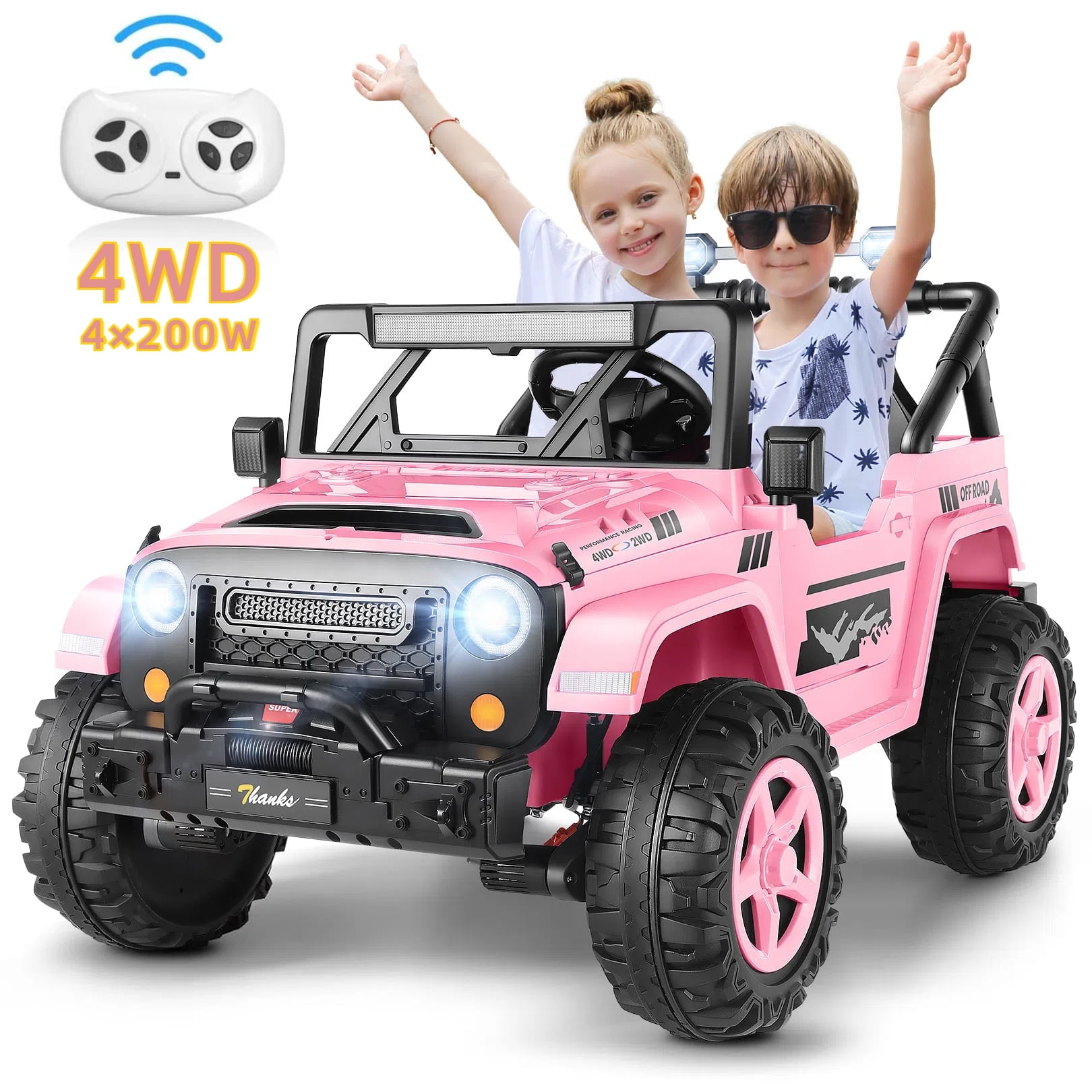 Vibespark 24V 2 Seater Kids Ride on Toys with Remote Control, 4×200W ...