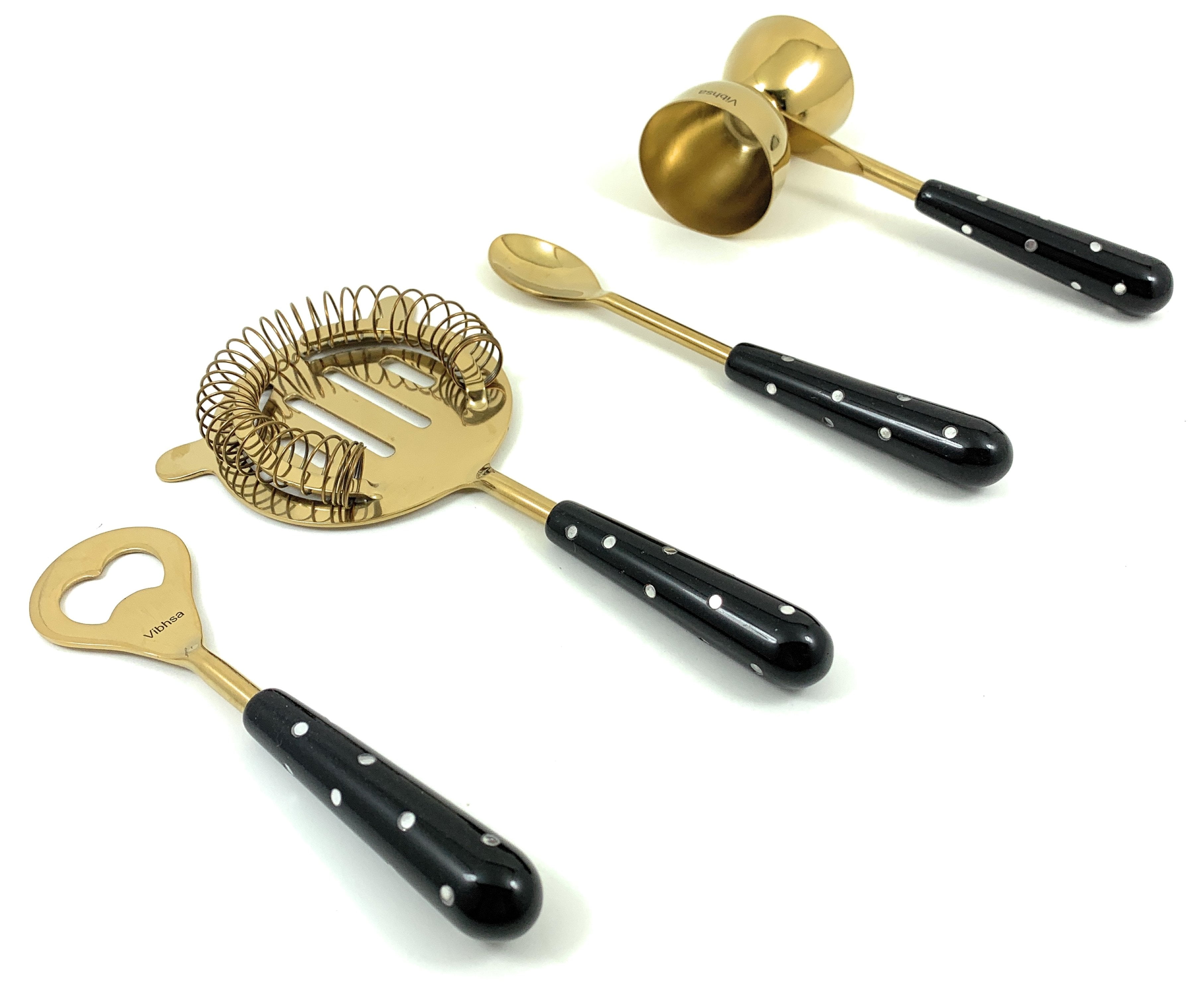 Vibhsa Bar Tools Accessories Bartending Kit set of 4 for Home Bar ...