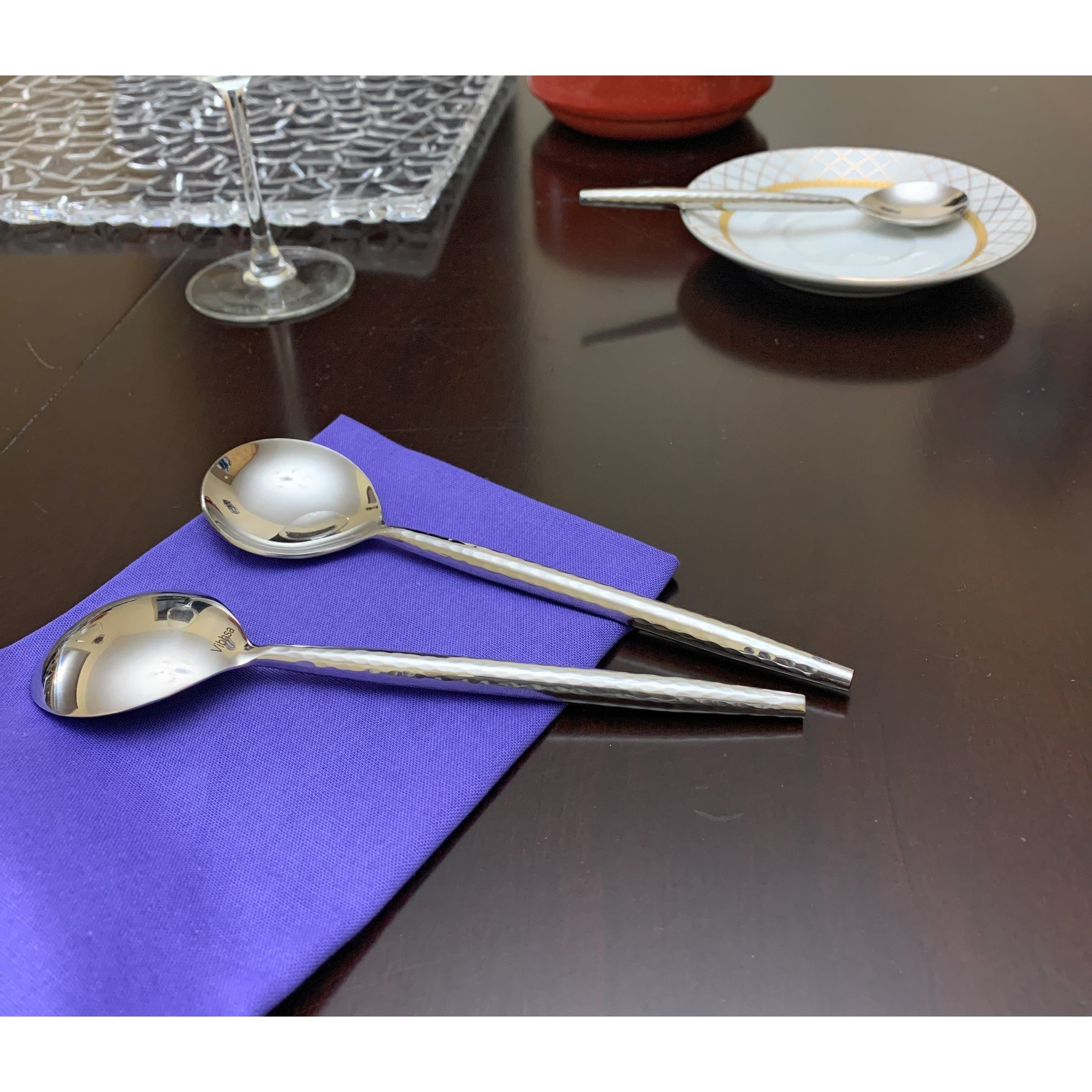Vibhsa Silverware Flatware Table Spoons Set of 6 - Walmart.com