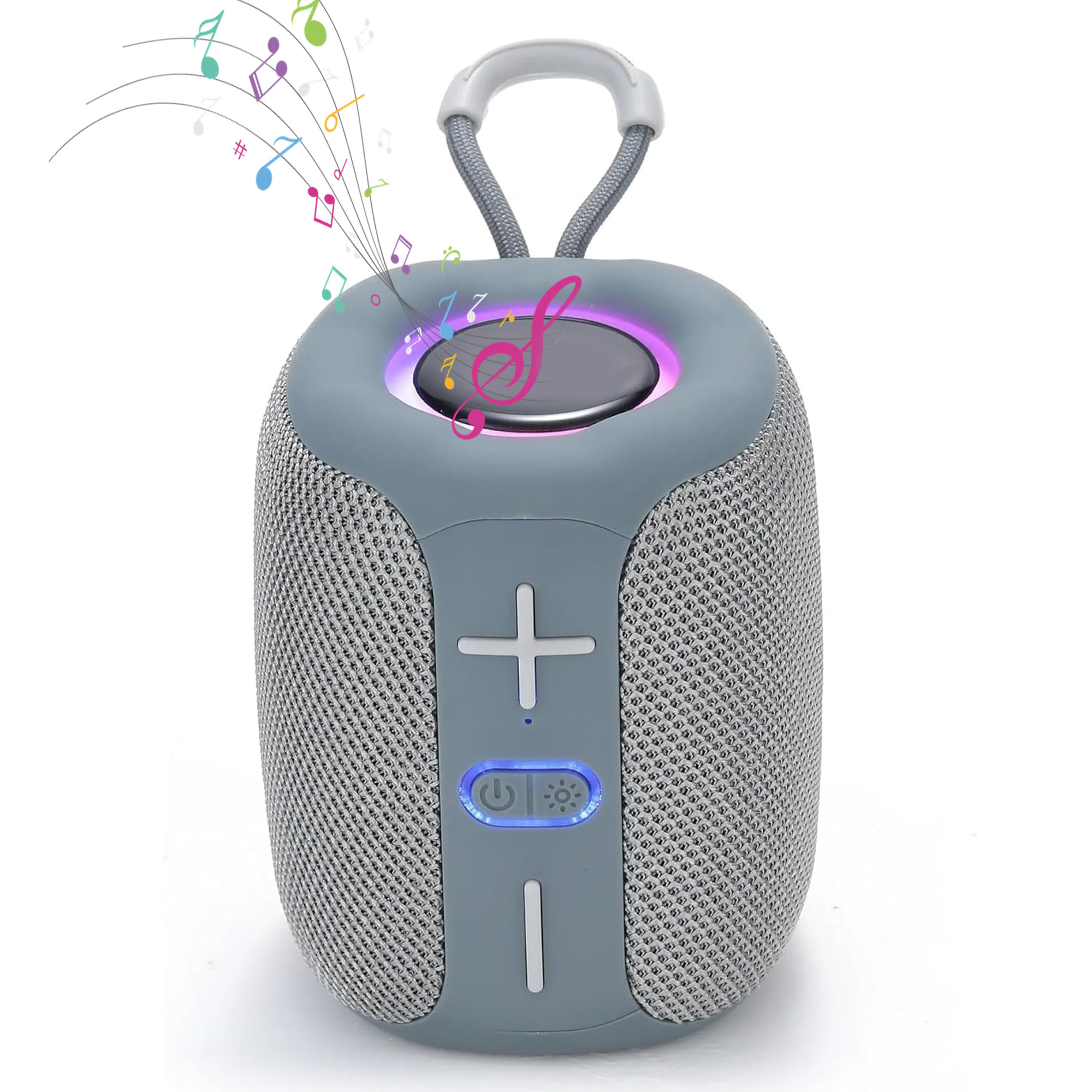 Vibin Wireless Speaker with Colorful Lights, Portable Bluetooth Speaker ...