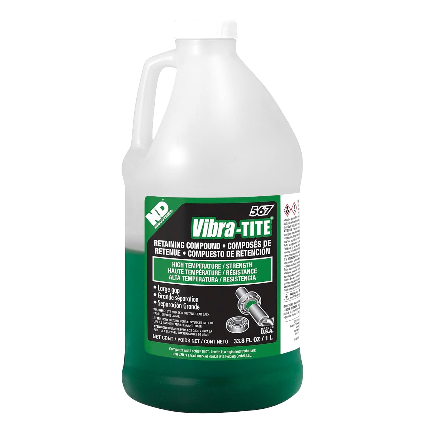 Vibra-TITE 567 Green High Temperature Retaining Compound, 250ml Bottle ...