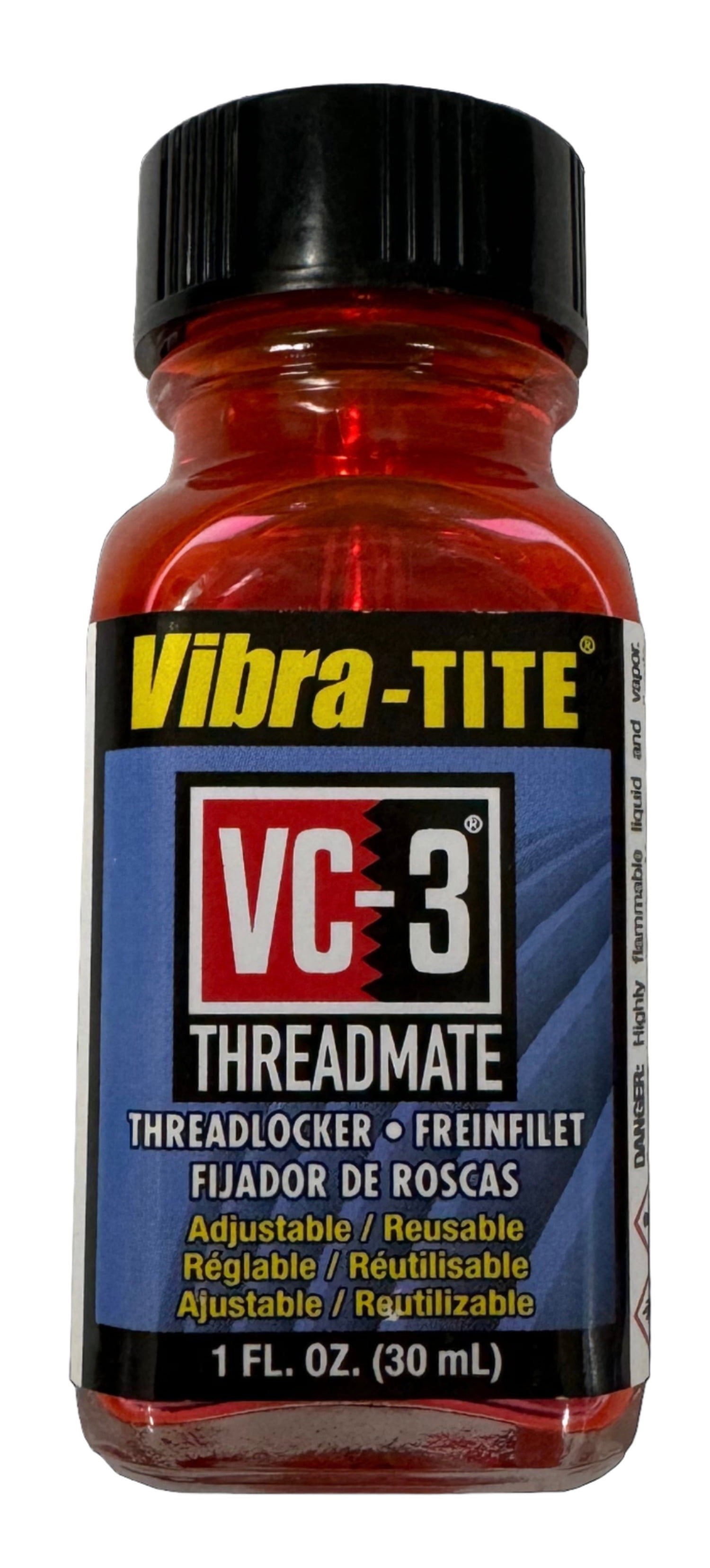 Reusable Threadlocker, VIBRA-TITE VC-3, Red, High, Liquid, 1.01 fl oz ...