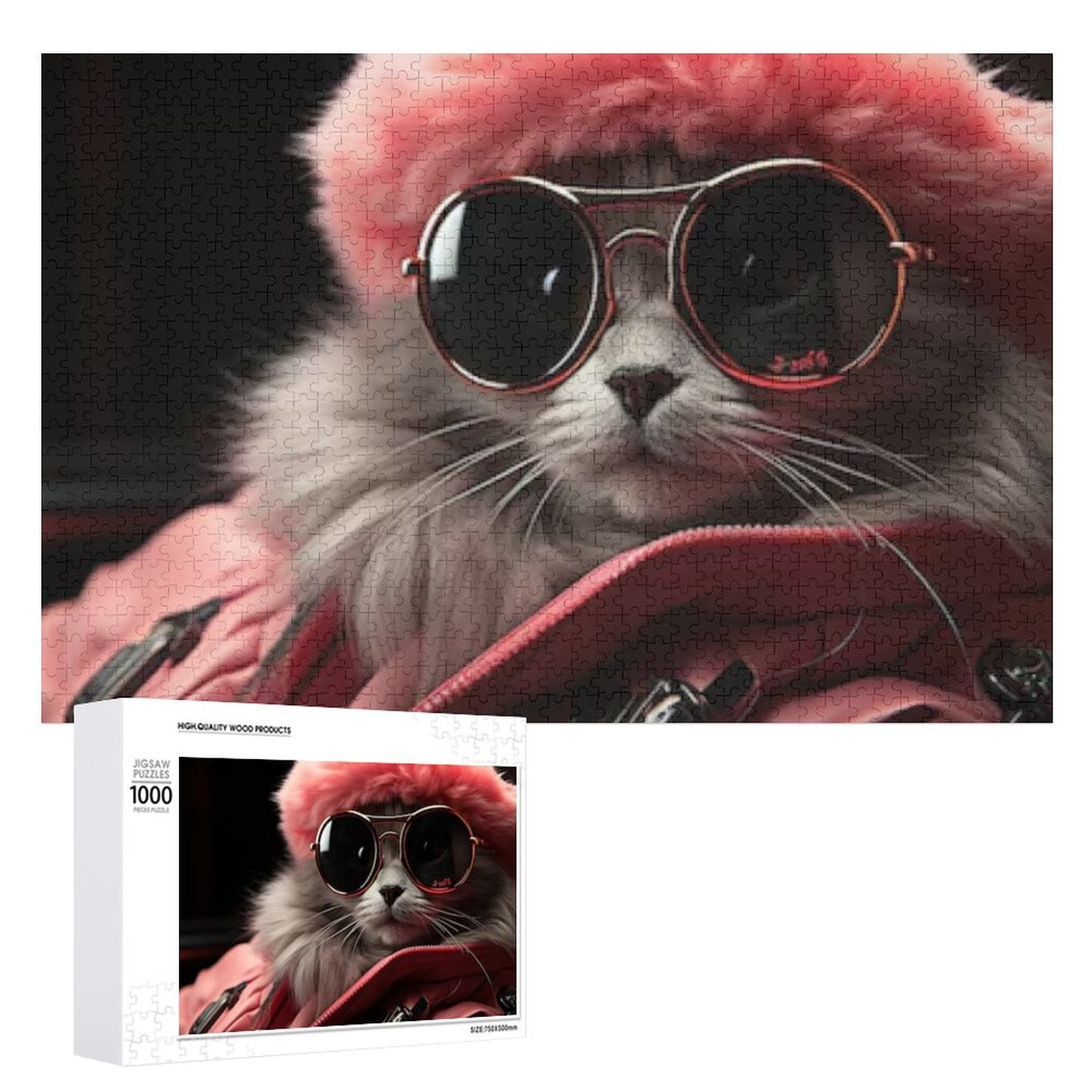 Vibrant 1000-Piece cat Puzzle for Adults and Families – Ideal for ...