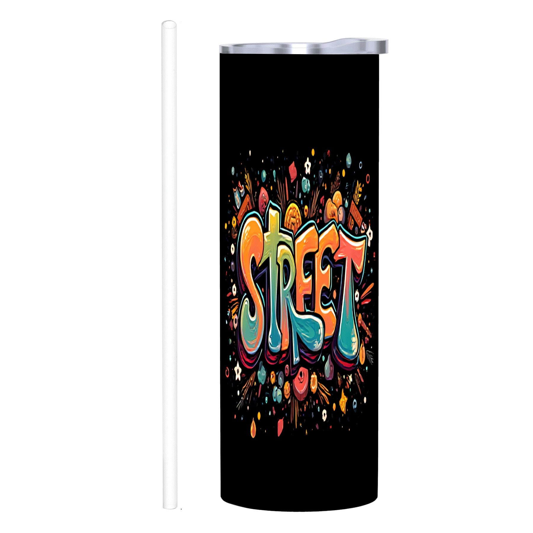 Vibrant 20 oz Stainless Steel Insulated Tumbler with Graffiti ' STREET ...