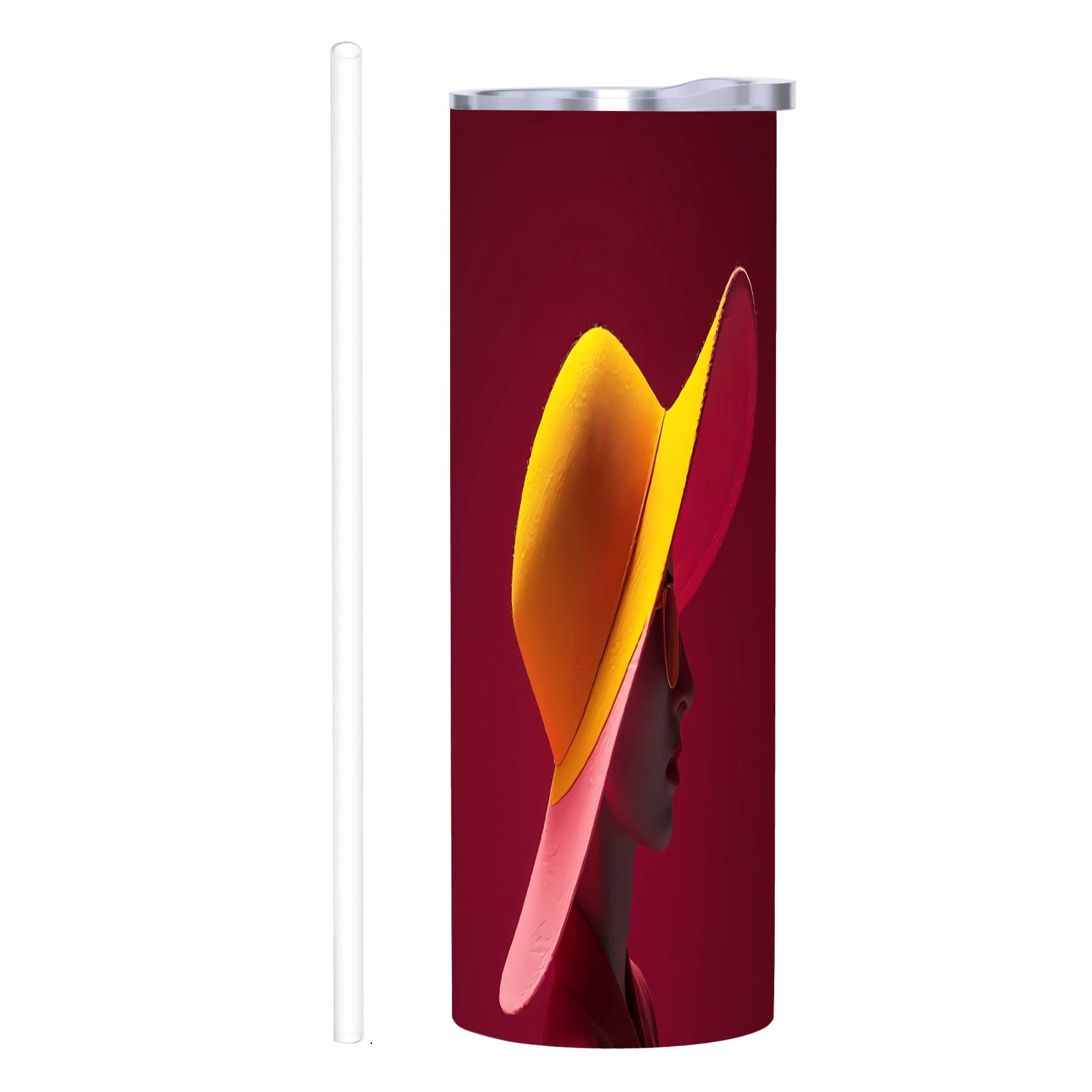 Vibrant 20 oz Stainless Steel Insulated Tumbler with Metallic Lid ...