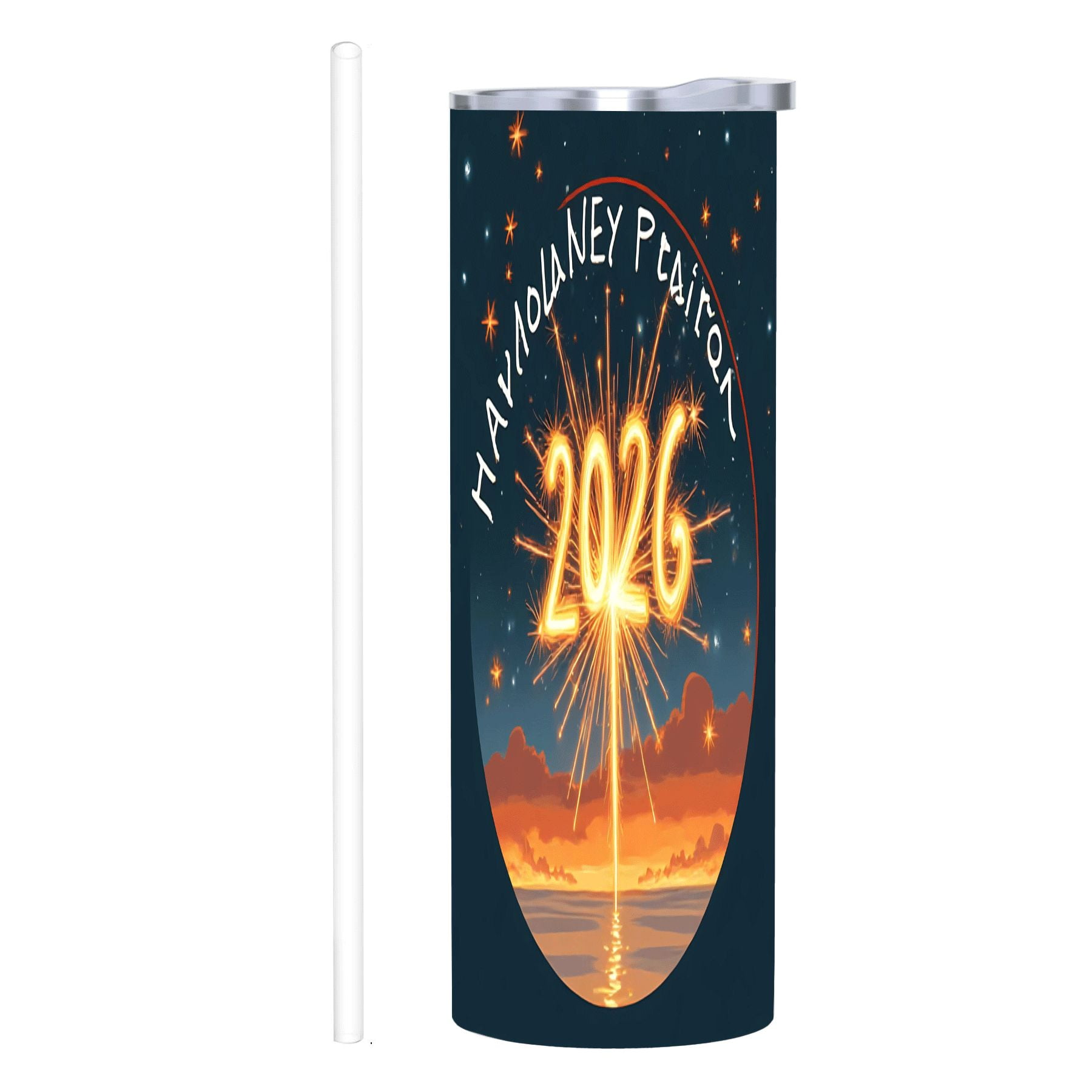 Vibrant 20 oz Stainless Steel Insulated Tumbler with Stars & ' 2026 ...