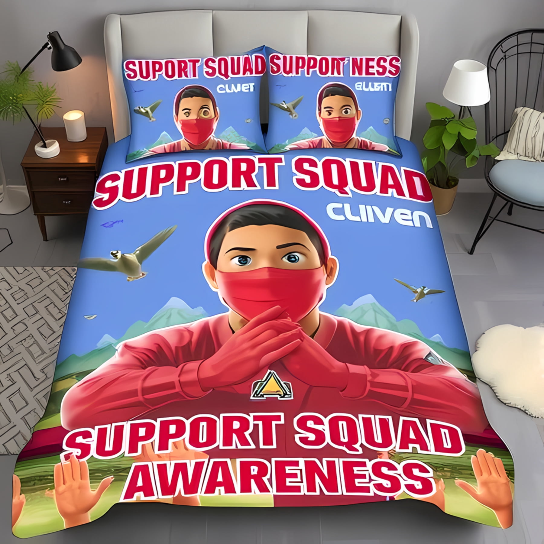 Vibrant 3-Piece Duvet Cover Set - Celebrate Community & Teamwork with ...