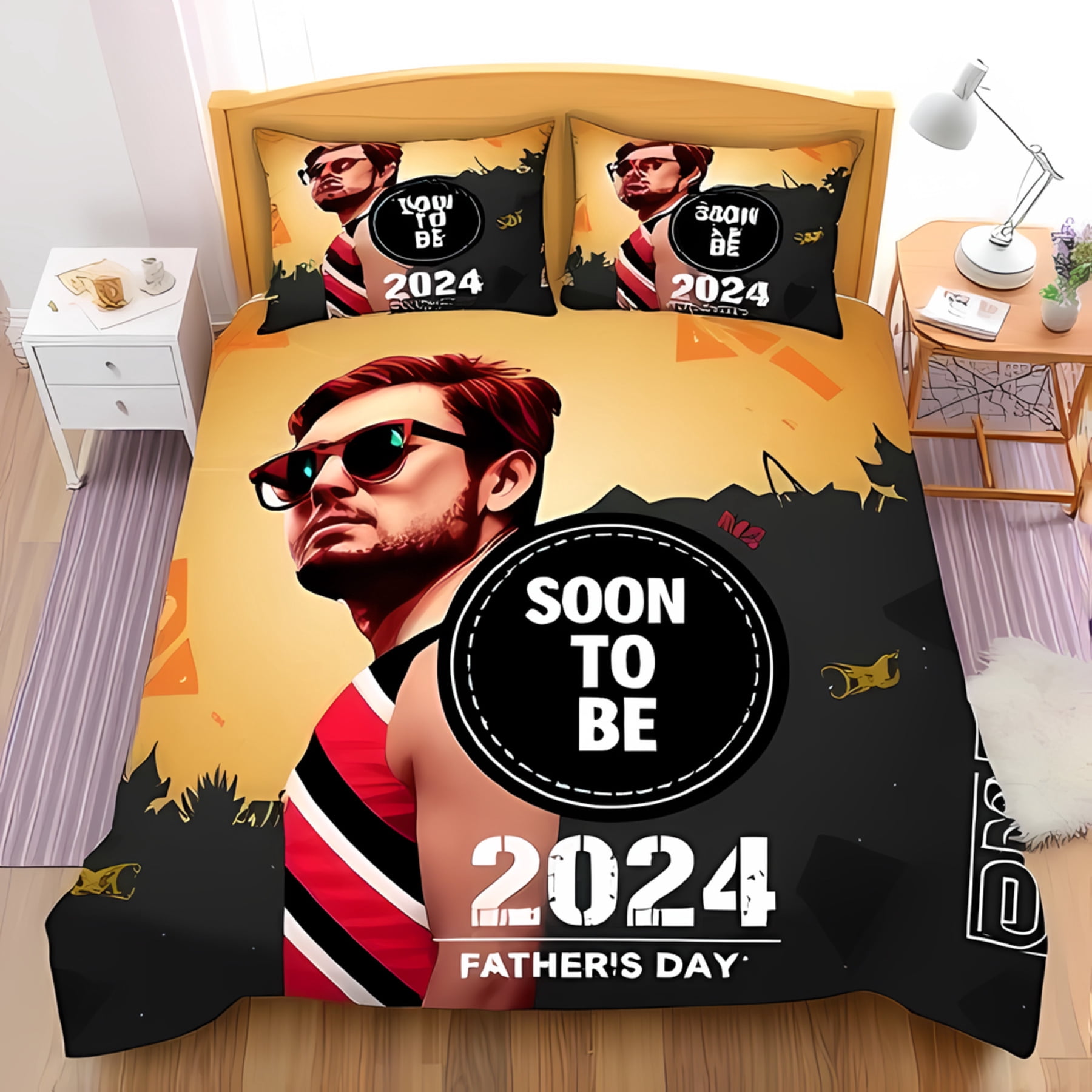 Vibrant 3-Piece Duvet Cover Set with Bold Colors & Playful Graphics ...