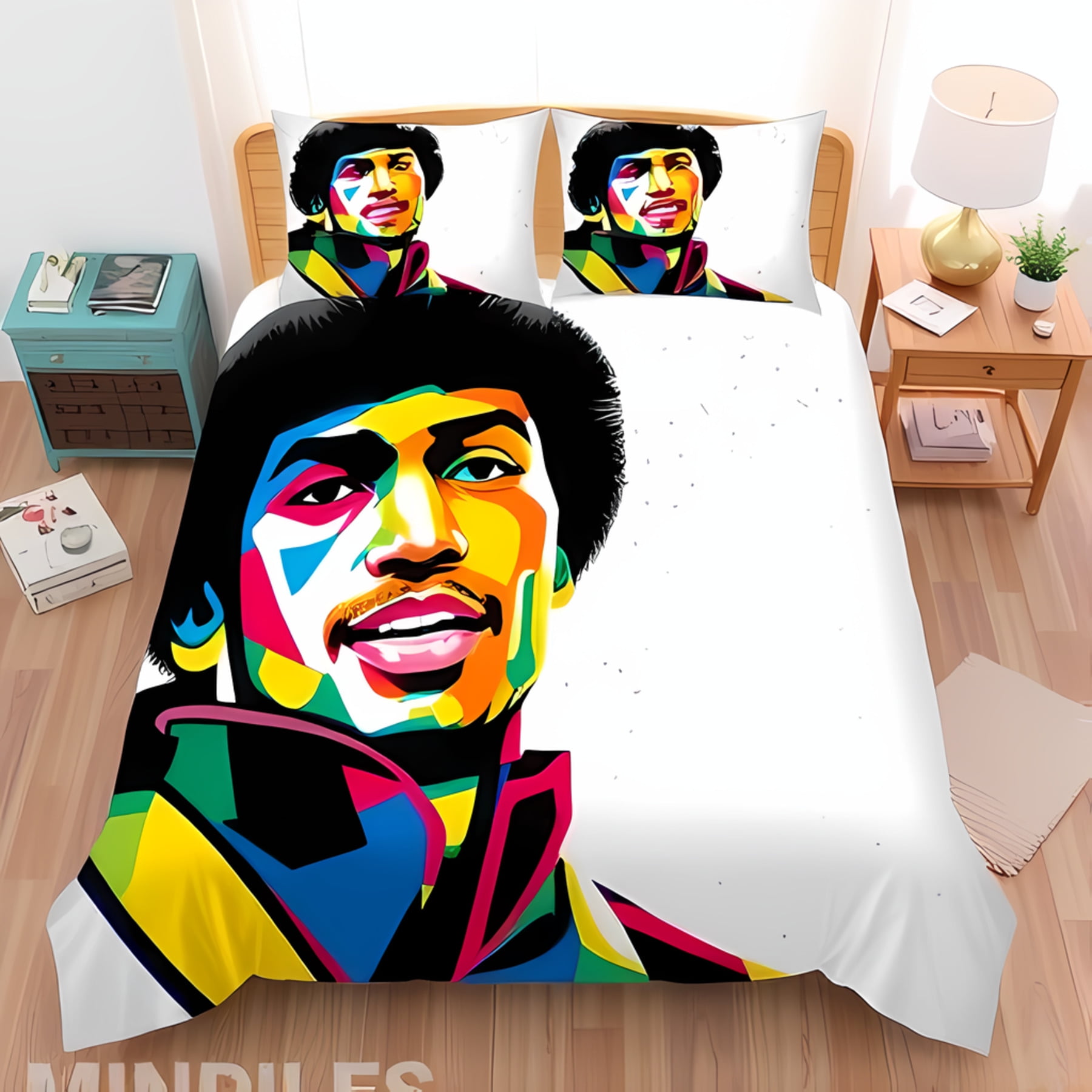 Vibrant 3-Piece Duvet Cover Set with Bold Graphic Designs in Bright ...