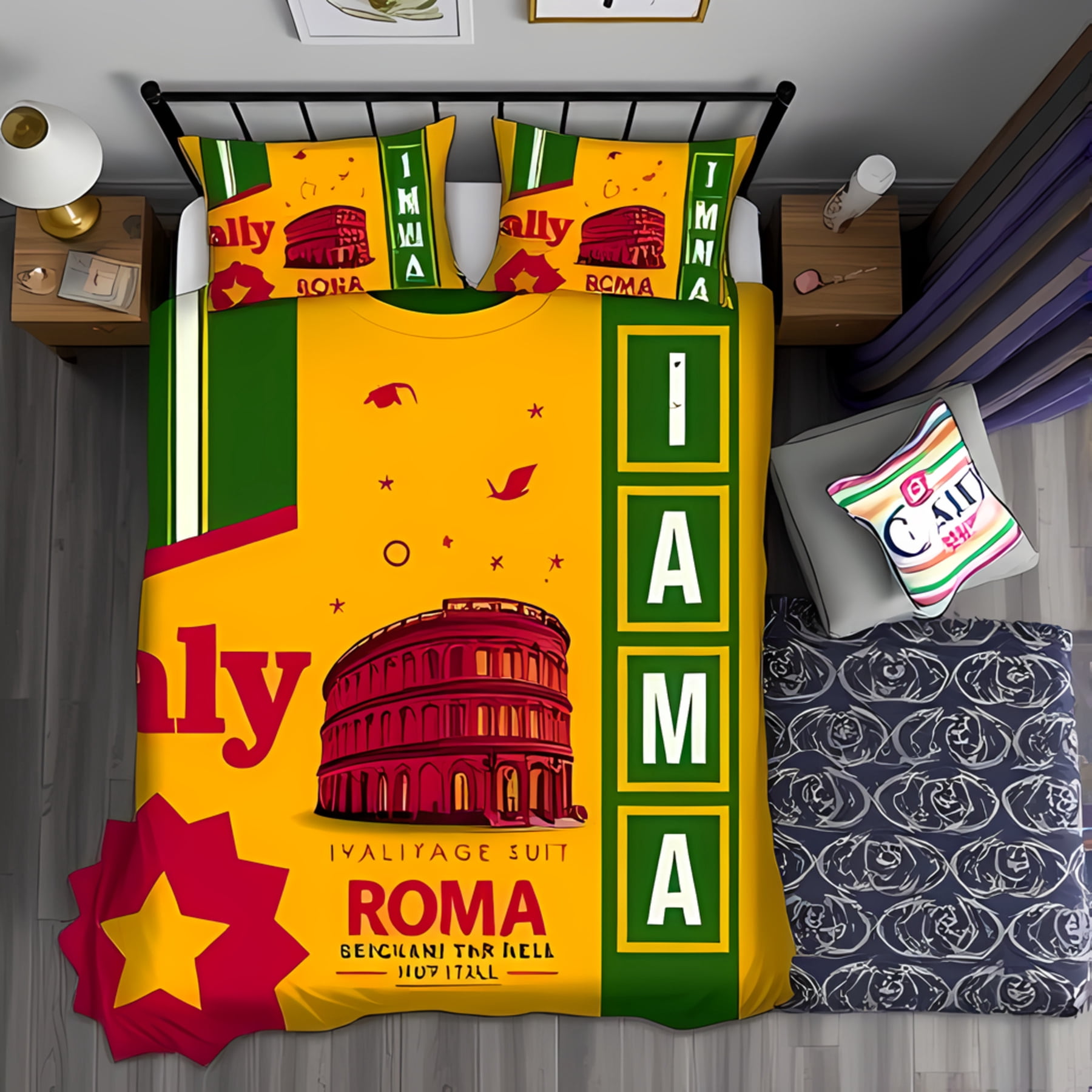 Vibrant 3-Piece Duvet Cover Set with Bold Italian Designs Featuring ...
