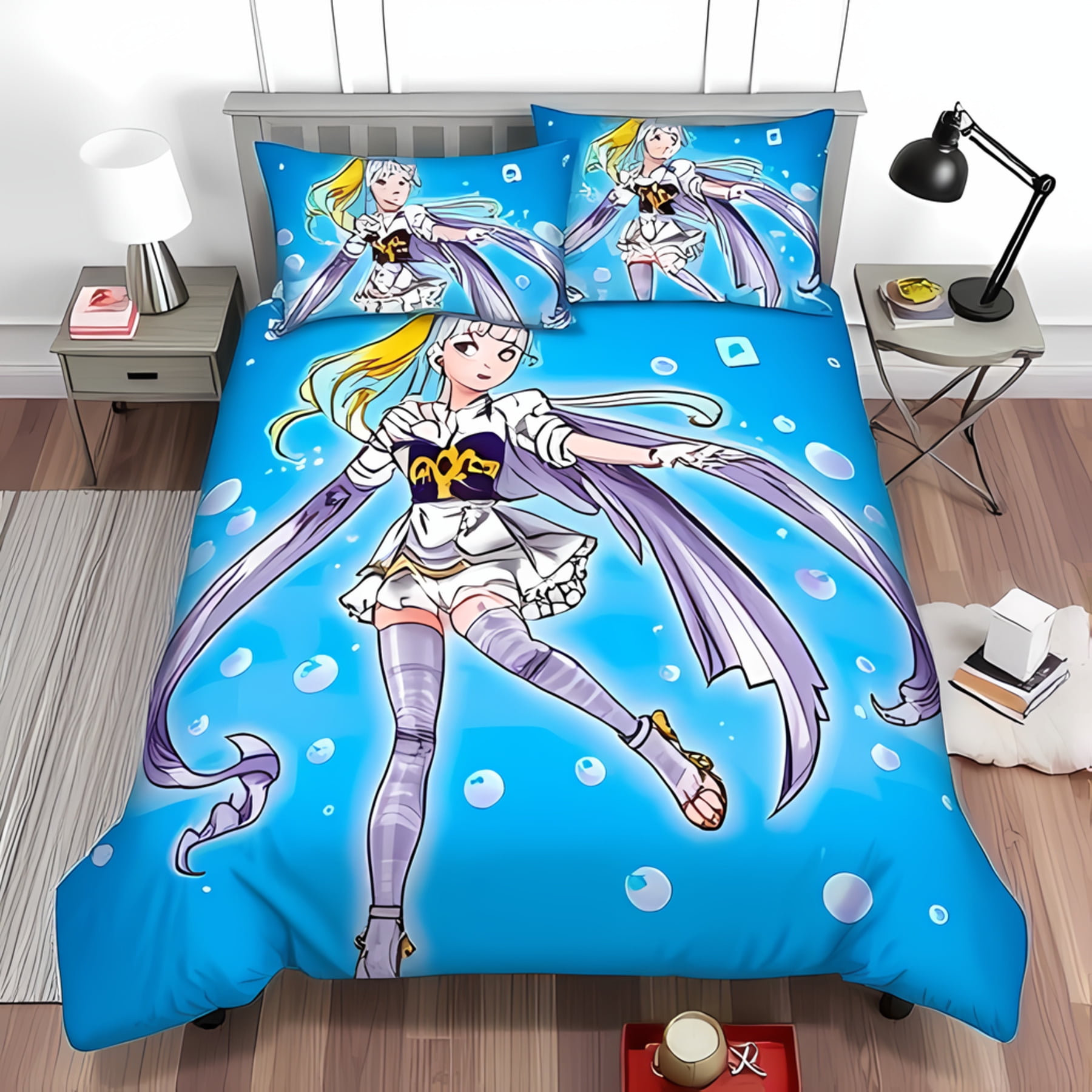 Vibrant 3-Piece Duvet Cover Set with Playful Animated Character ...