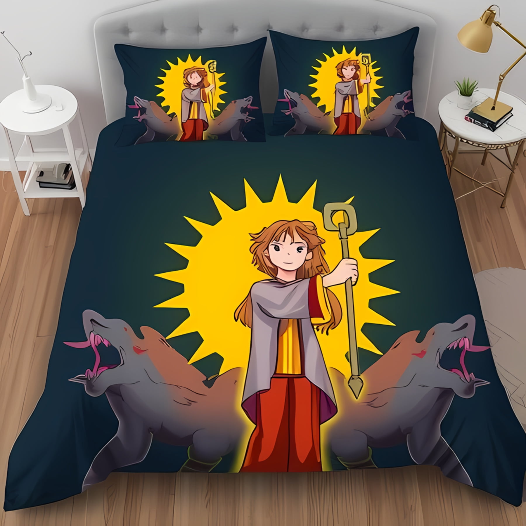 Vibrant 3-Piece Duvet Cover Set with Strong Character Background ...