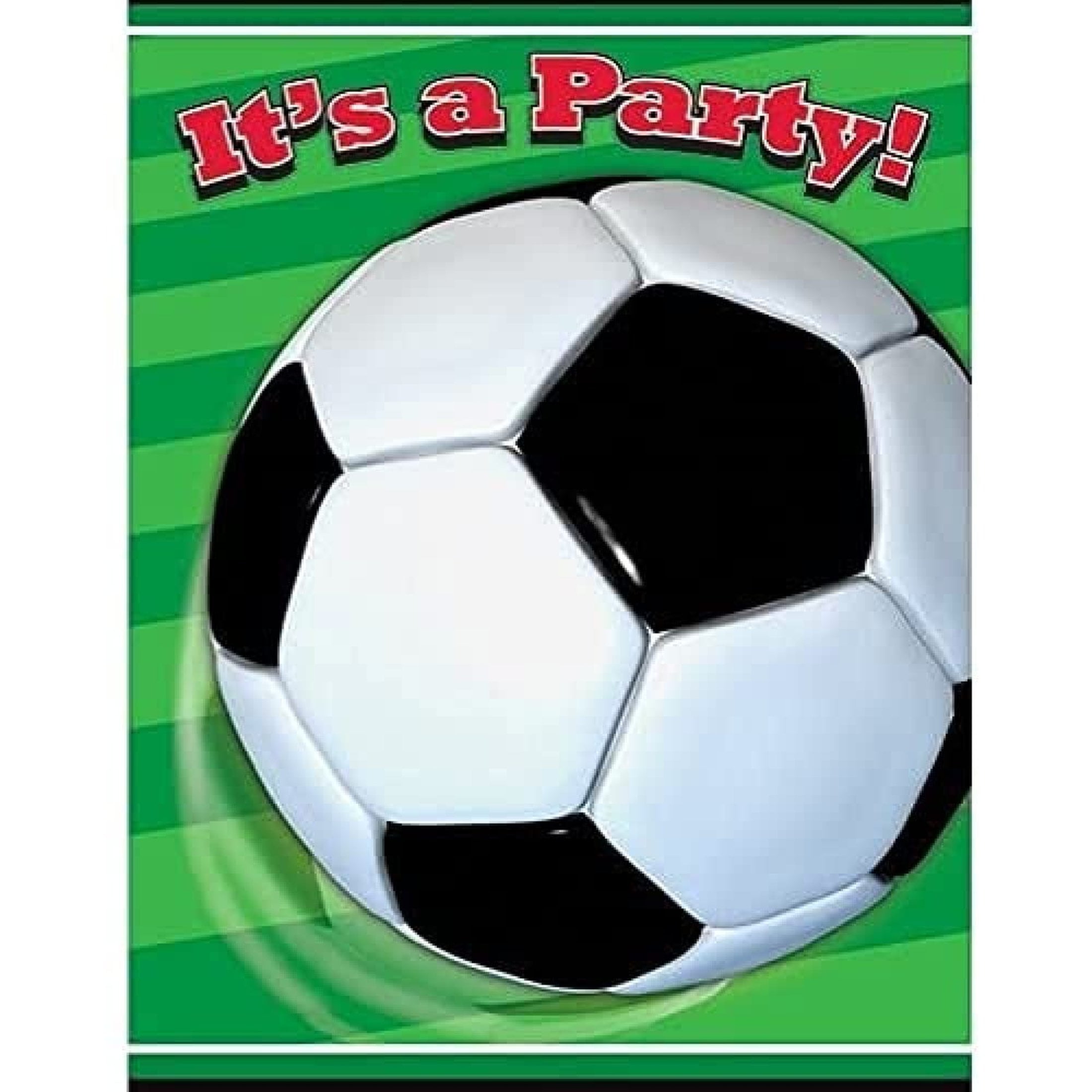 Vibrant 3D Soccer Invitation Cards - 8 Pack of Colorful 5.5" x 4" Cards ...