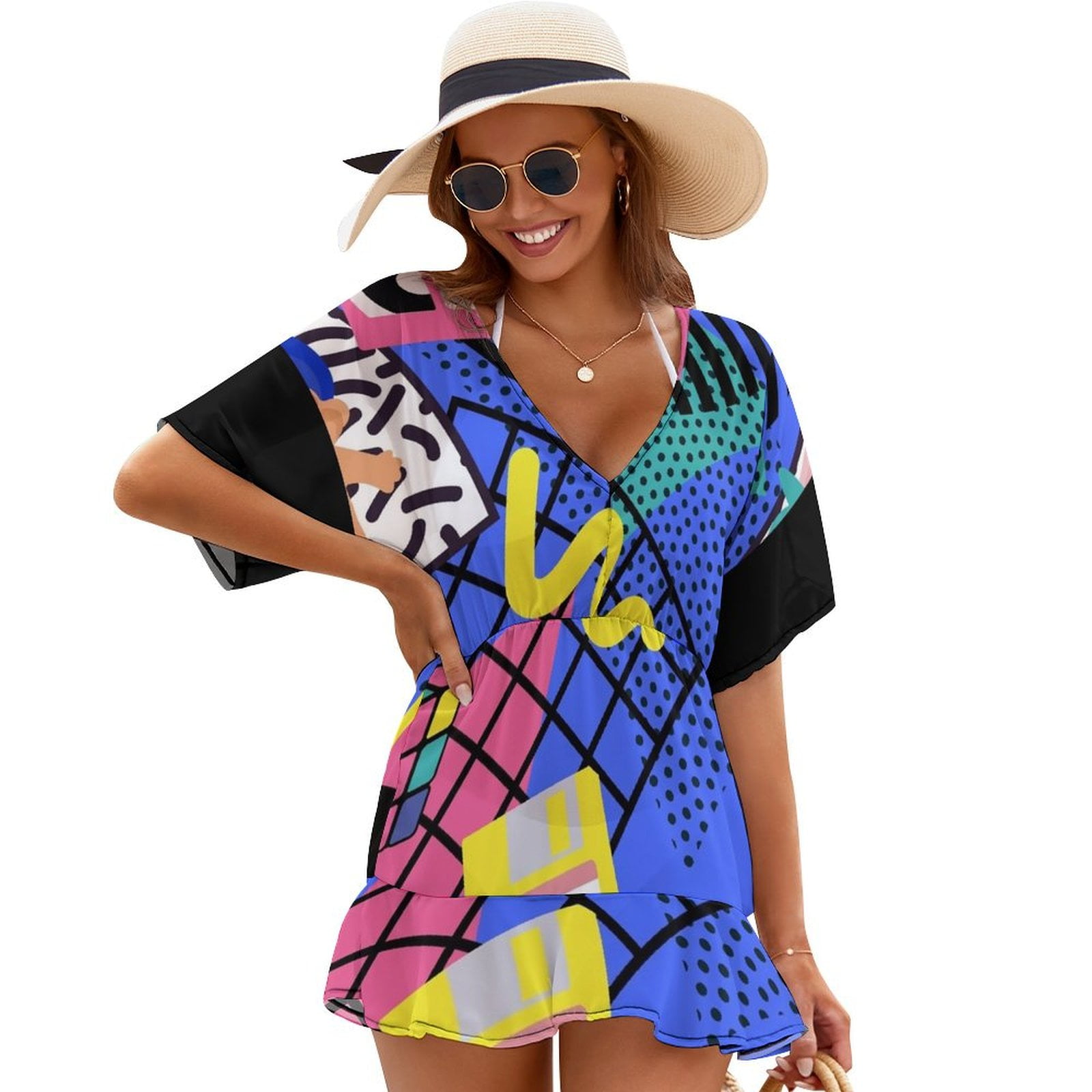 Vibrant 90's After School Cover Ups prom dresses summer dress - Walmart.com