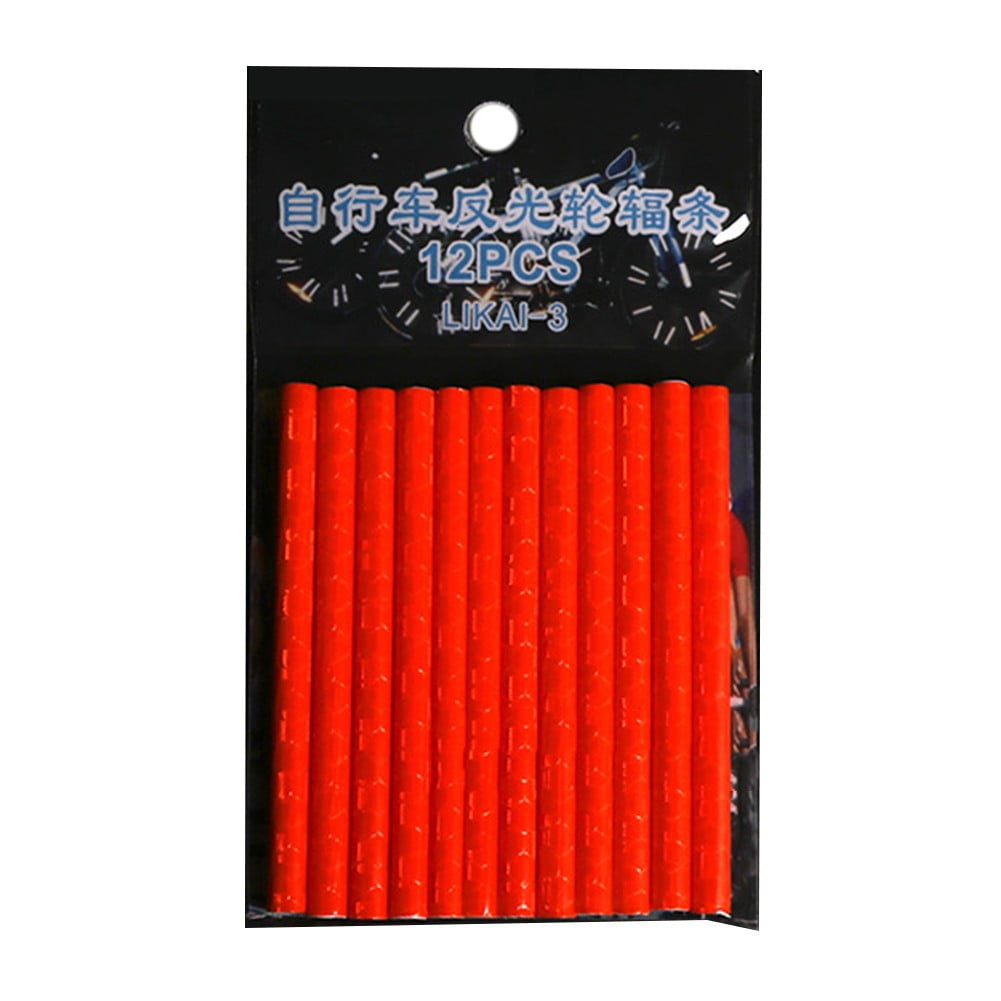 Vibrant ABS Tube Reflective Spokes for Bicycles Set of 12 Customizable ...