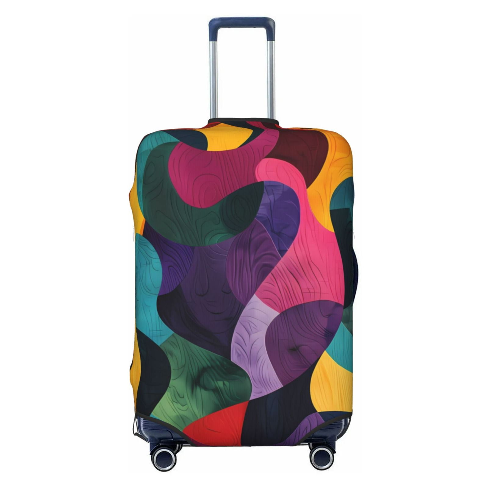 Vibrant Abstract Flow Luggage Cover for Travel Business Trip, Suitcase ...