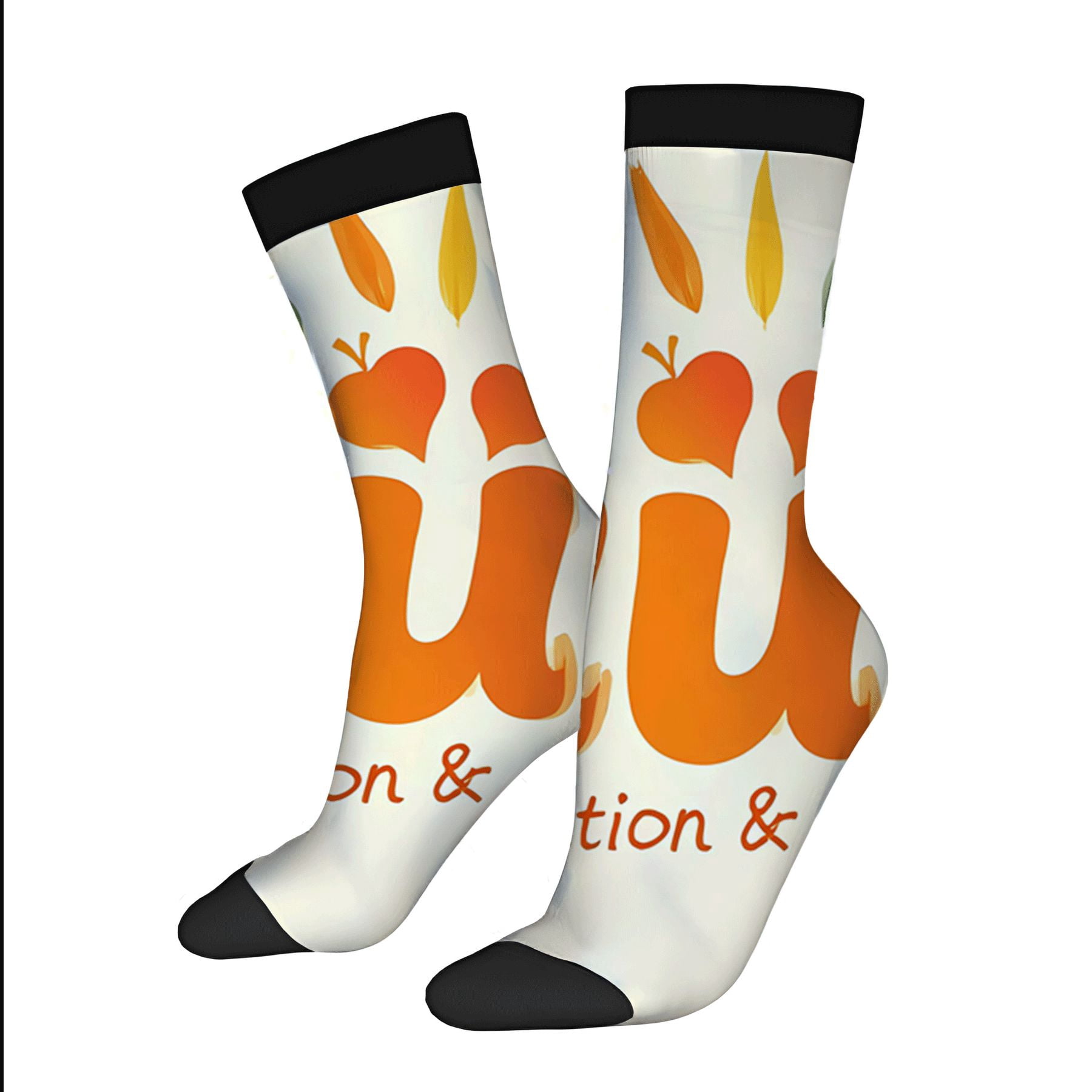 Vibrant Abstract Pattern Socks - 2 Pairs of Unisex Trendy Socks with ...