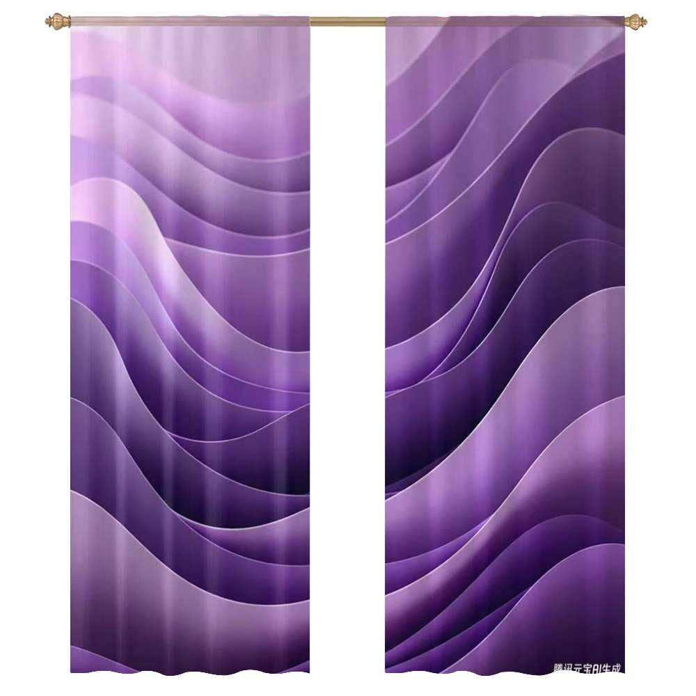 Vibrant Abstract Violet Textured Background Tulle Curtains For Living ...