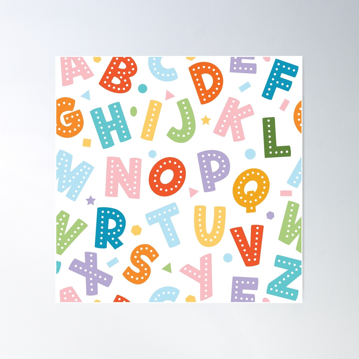 Vibrant Alphabets - Bright Colorful Letters Poster Wall Art, Modern ...