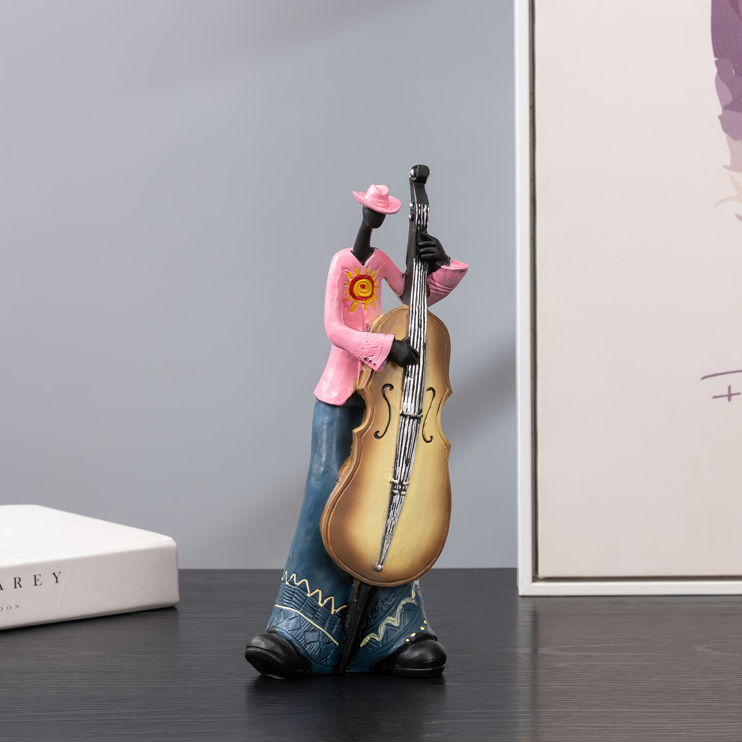 Vibrant American Band Resin Statue - Detailed Musical Instrument Model ...