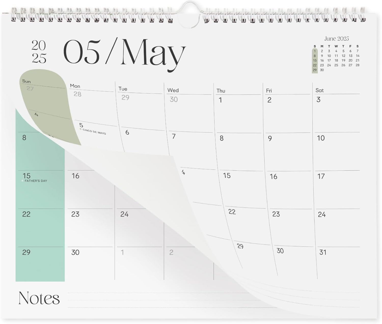Vibrant Arc Horizontal 11x13.5 Inches Wall Calendar 2025-26, 18 Month ...