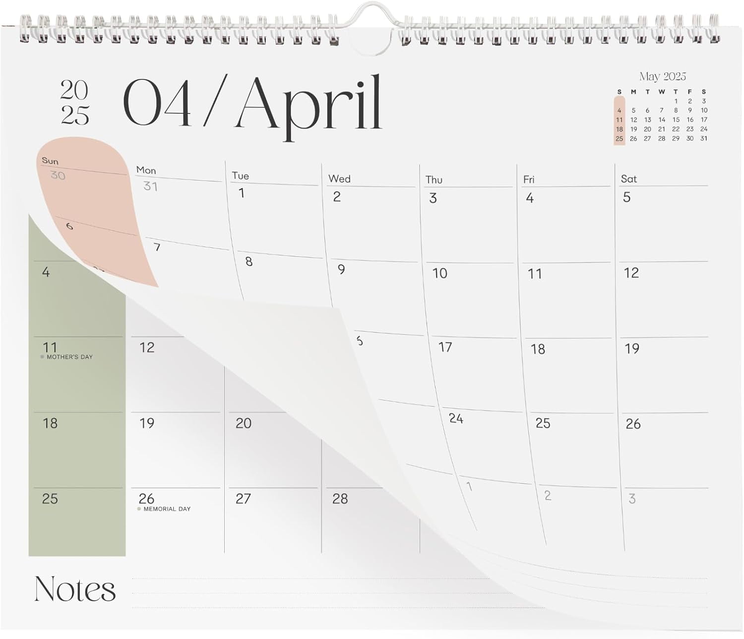 Vibrant Arc Horizontal 11x13.5 Inches Wall Calendar 2025-26, 18 Month ...